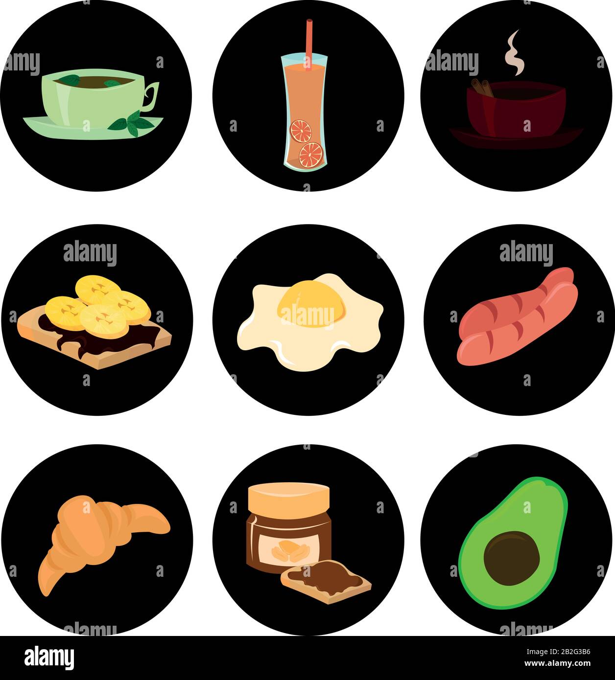 Sandwich and cup of tea Stock Vector Images - Alamy