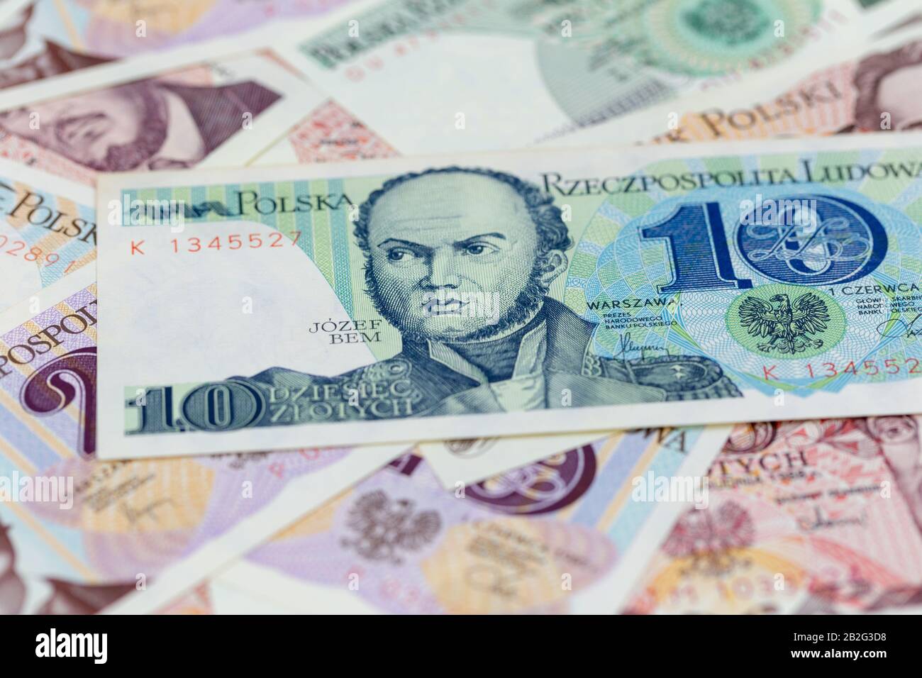 old withdrawn zloty banknotes from the Polish People's Republic used ...