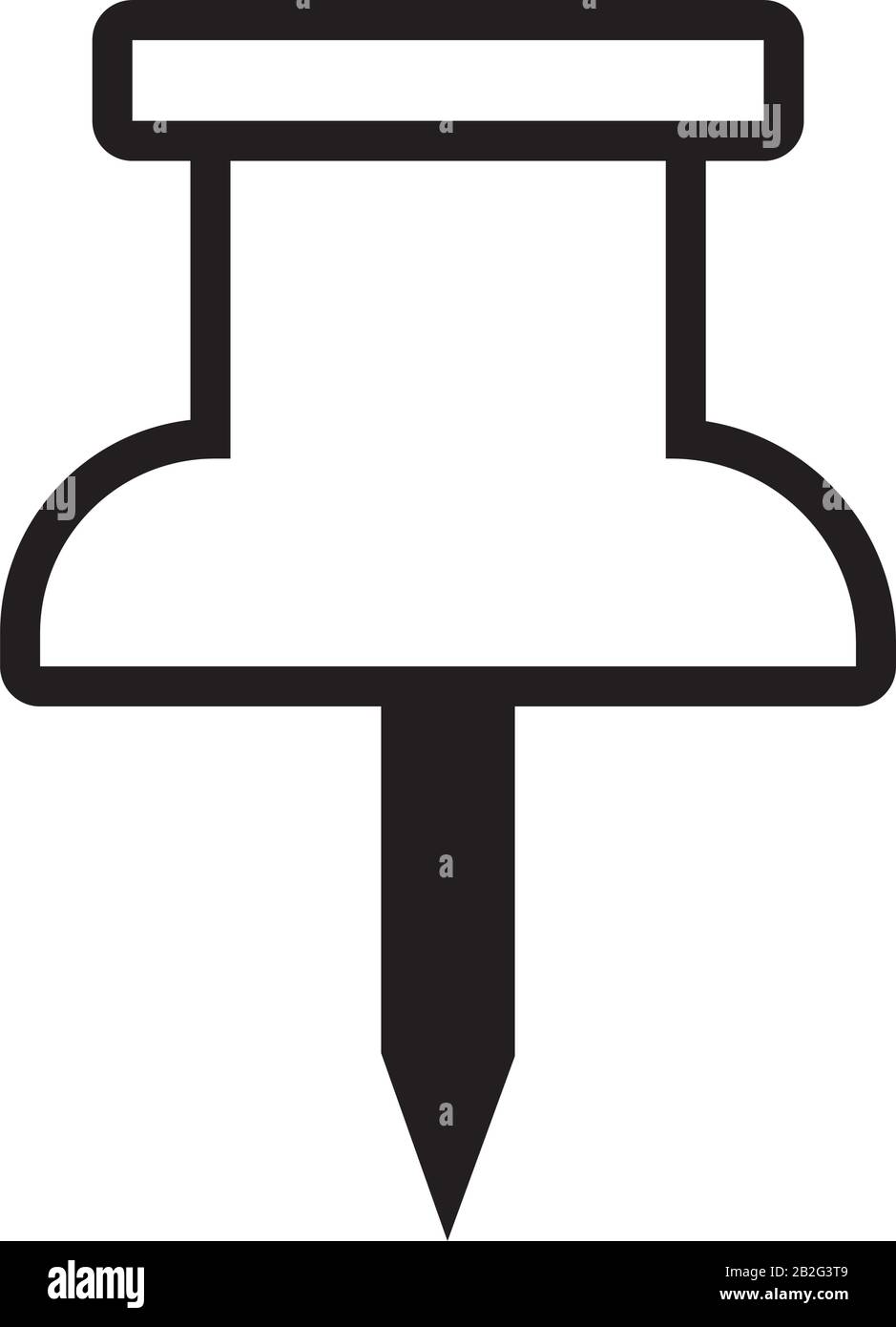 paper pin line style icon Stock Vector Image & Art - Alamy