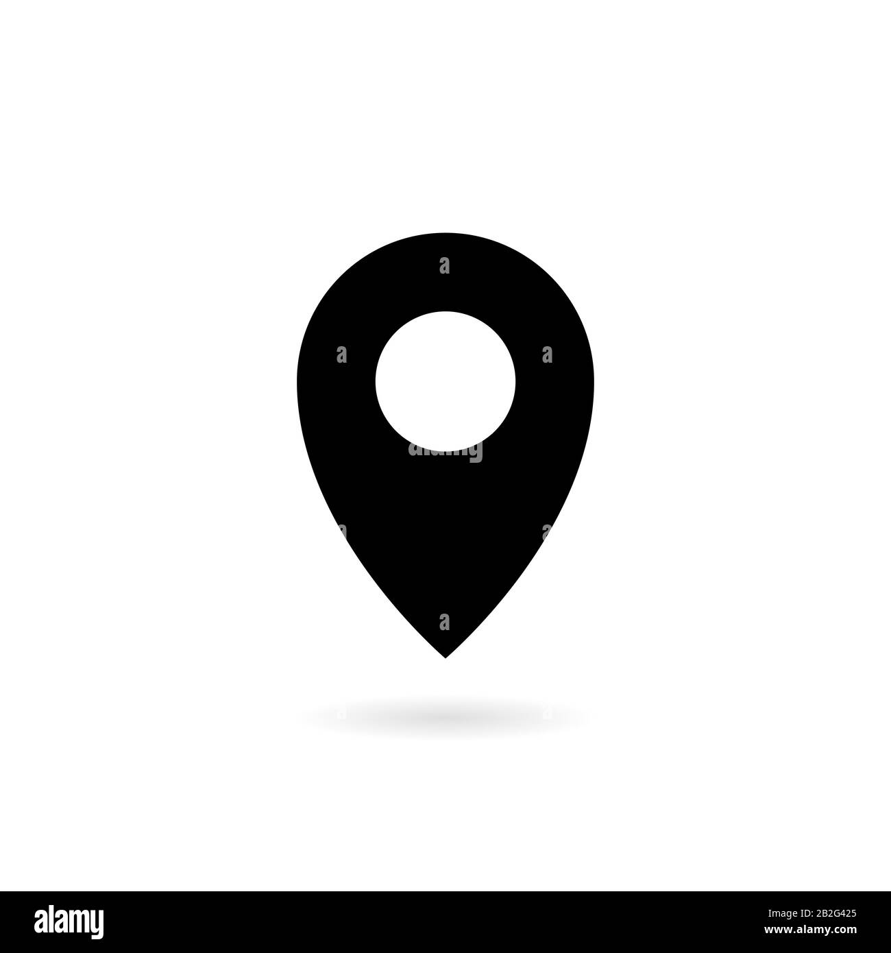 Map pins vector vectors Black and White Stock Photos & Images - Alamy