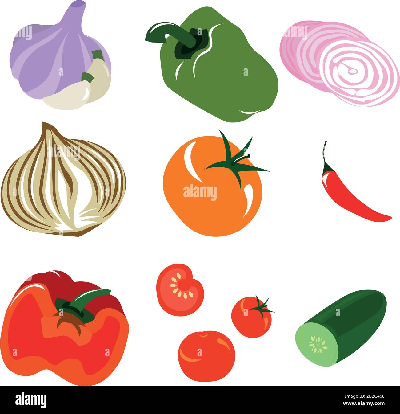 Set of vector vegetables. Scare. Design for menu, cafe, recipes ...