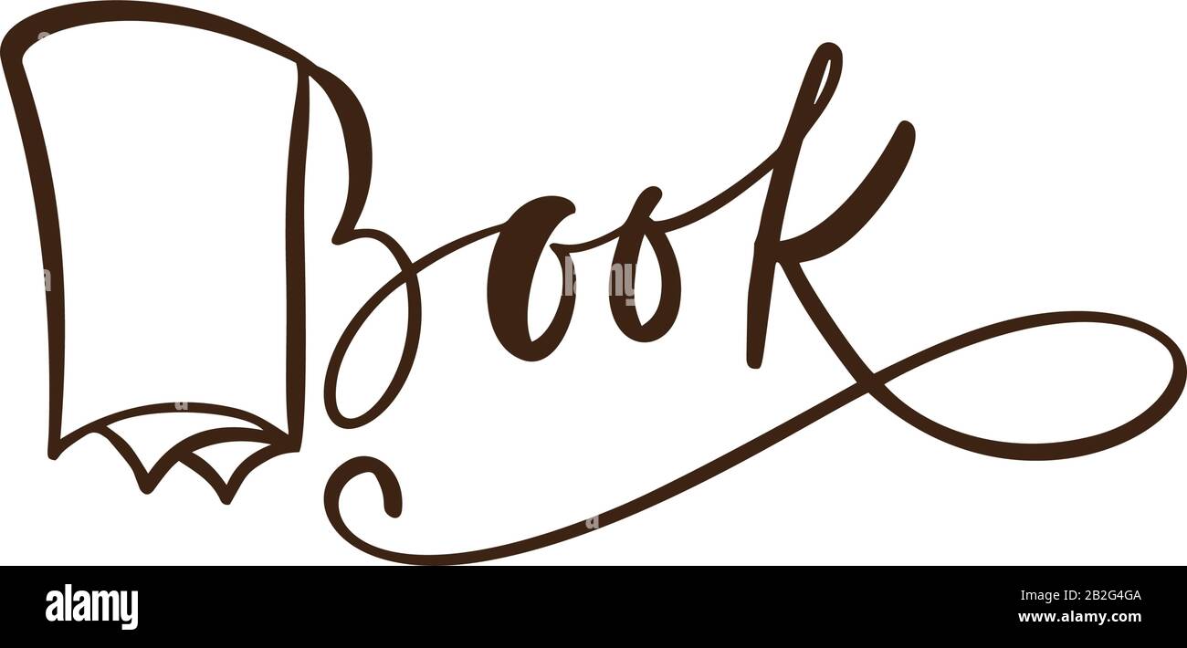 black book abstract logo isolated on white. simple flat label trend ...