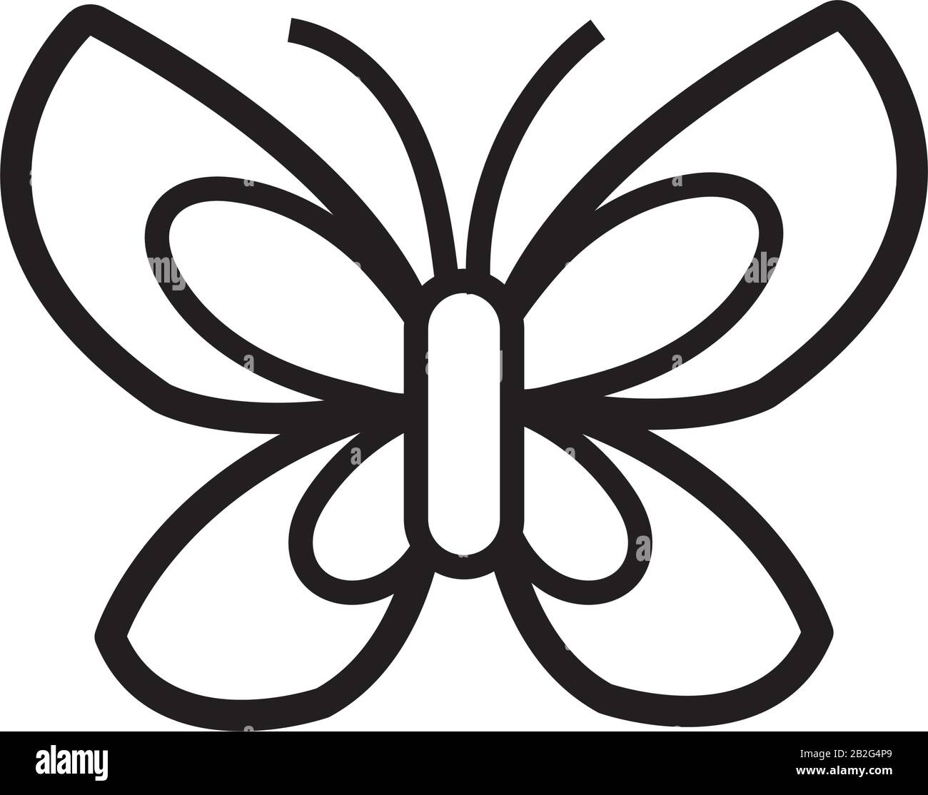 beautiful butterfly flying line style Stock Vector Image & Art - Alamy