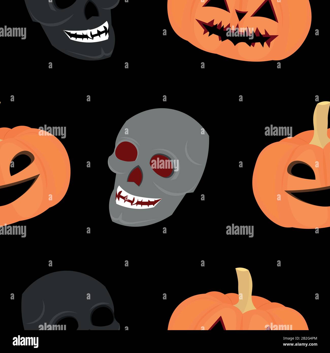 Human skulls orange pumpkins Stock Vector Images - Alamy