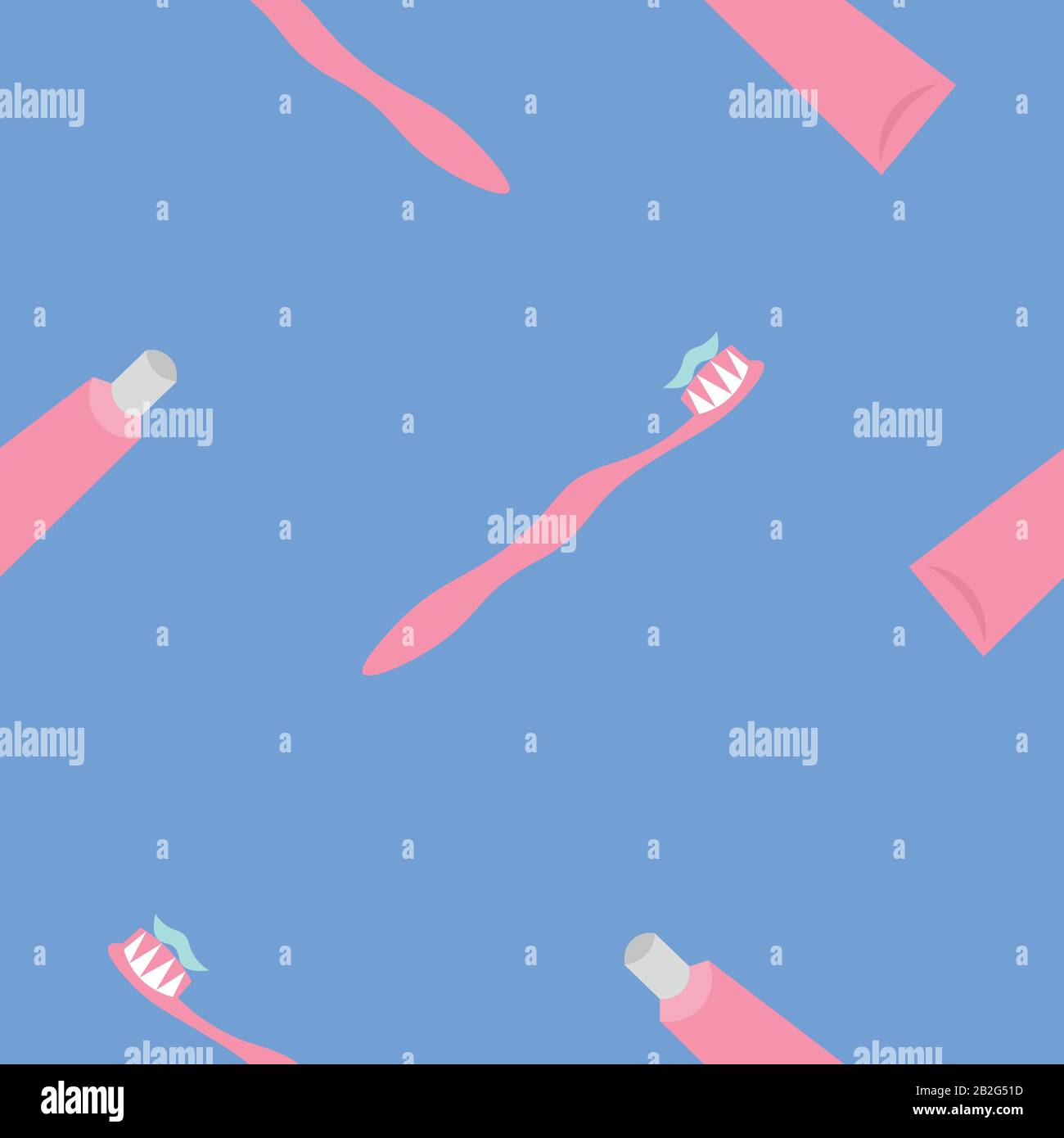 Dental pattern. Toothpaste and toothbrush. Hygiene Stock Vector Image ...