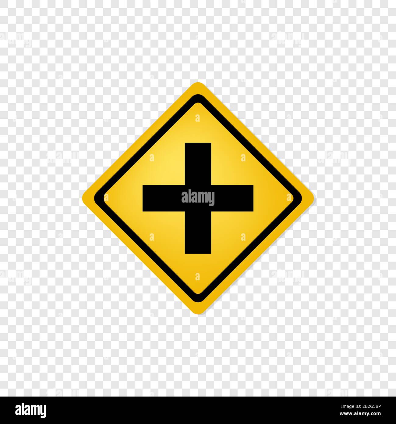 Road sign cross road icon. Vector eps10 Stock Vector Image & Art - Alamy