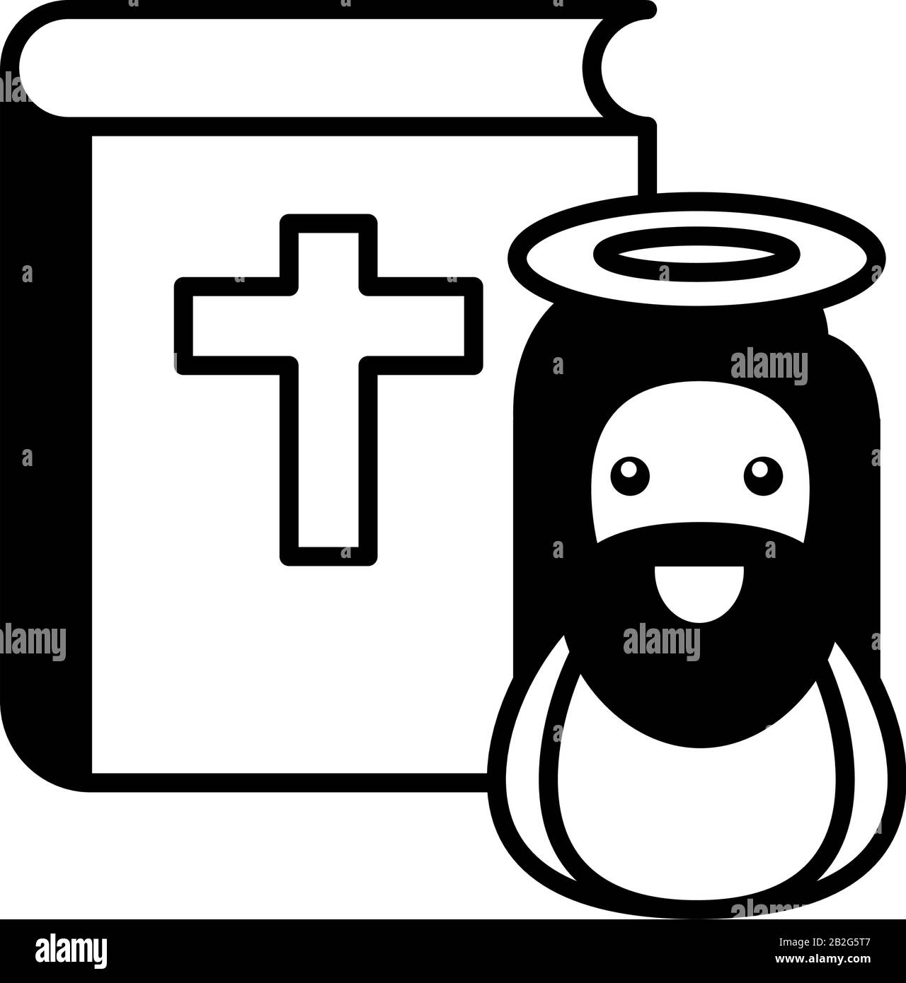 jesus christ religious symbol on white background vector illustration ...