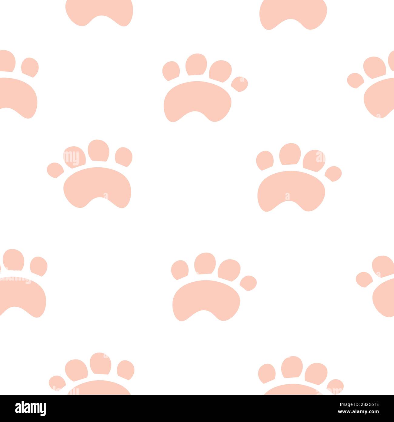 Pink paws on a white background. Design for wallpaper, textiles ...