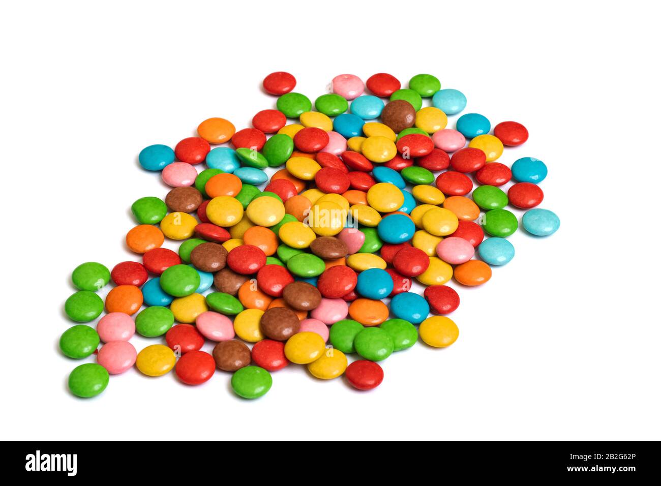 Pile of multicolored sweets isolated on white background Stock Photo ...