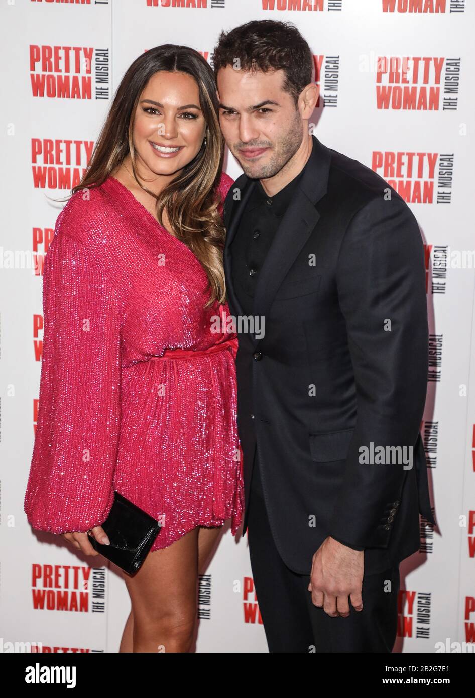 Kelly Brook and Jeremy Parisi attend the Press Night for Pretty Woman ...