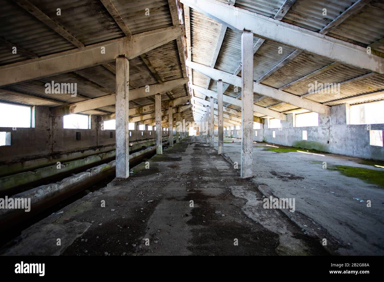 The ruins of the old industrial factory buildings Stock Photo - Alamy