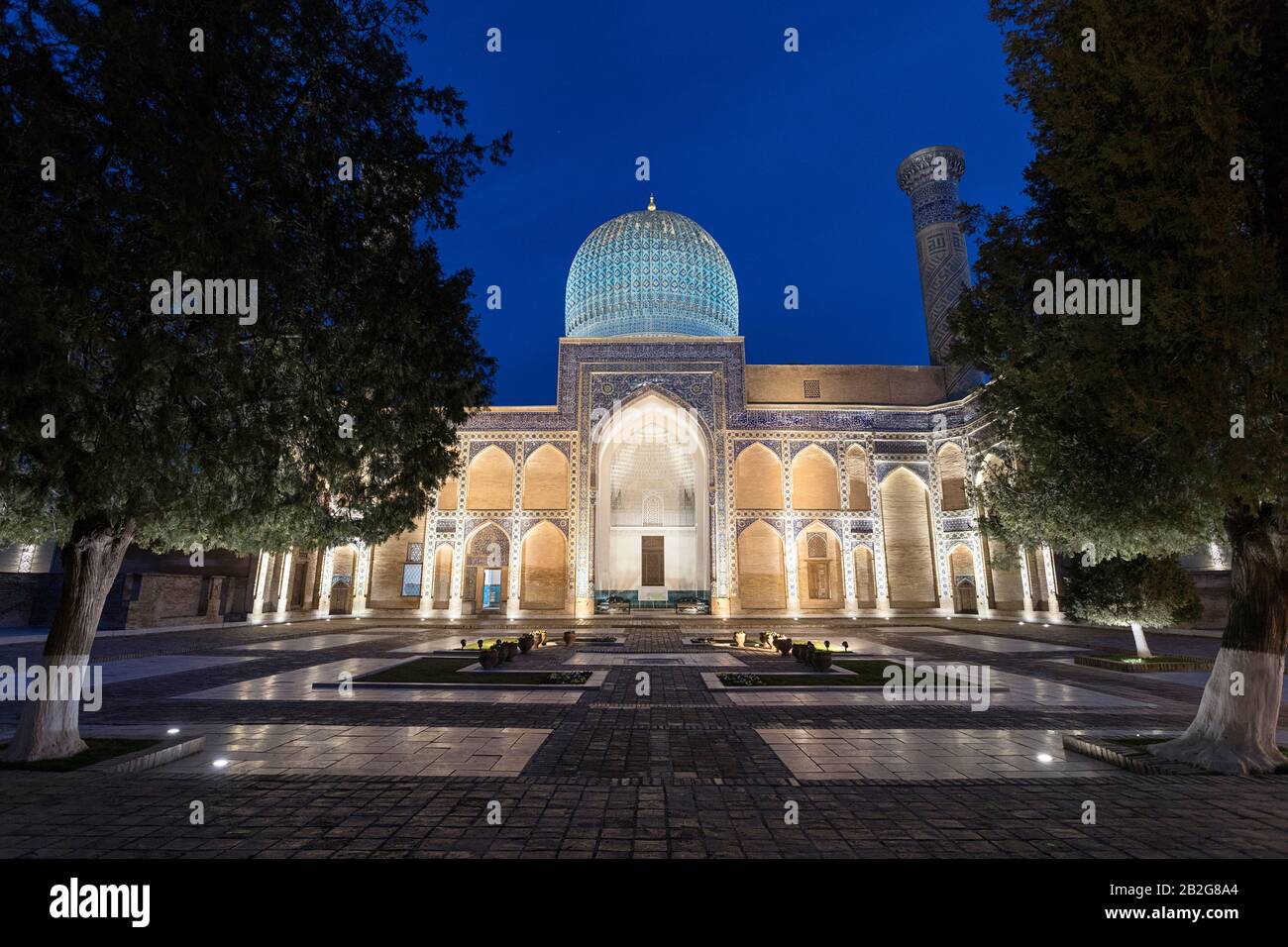 Gur-e-Amir or Guri Amir (Tomb of the King), a mausoleum of the Asian ...