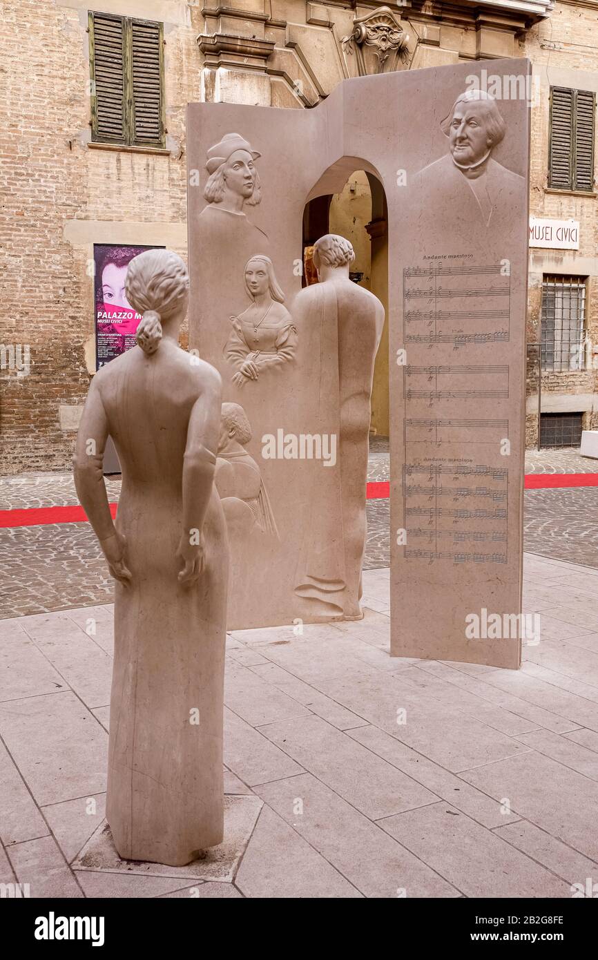 Italy Marche Pesaro Piazza Mosca - exterior of Palazzo Mosca ...