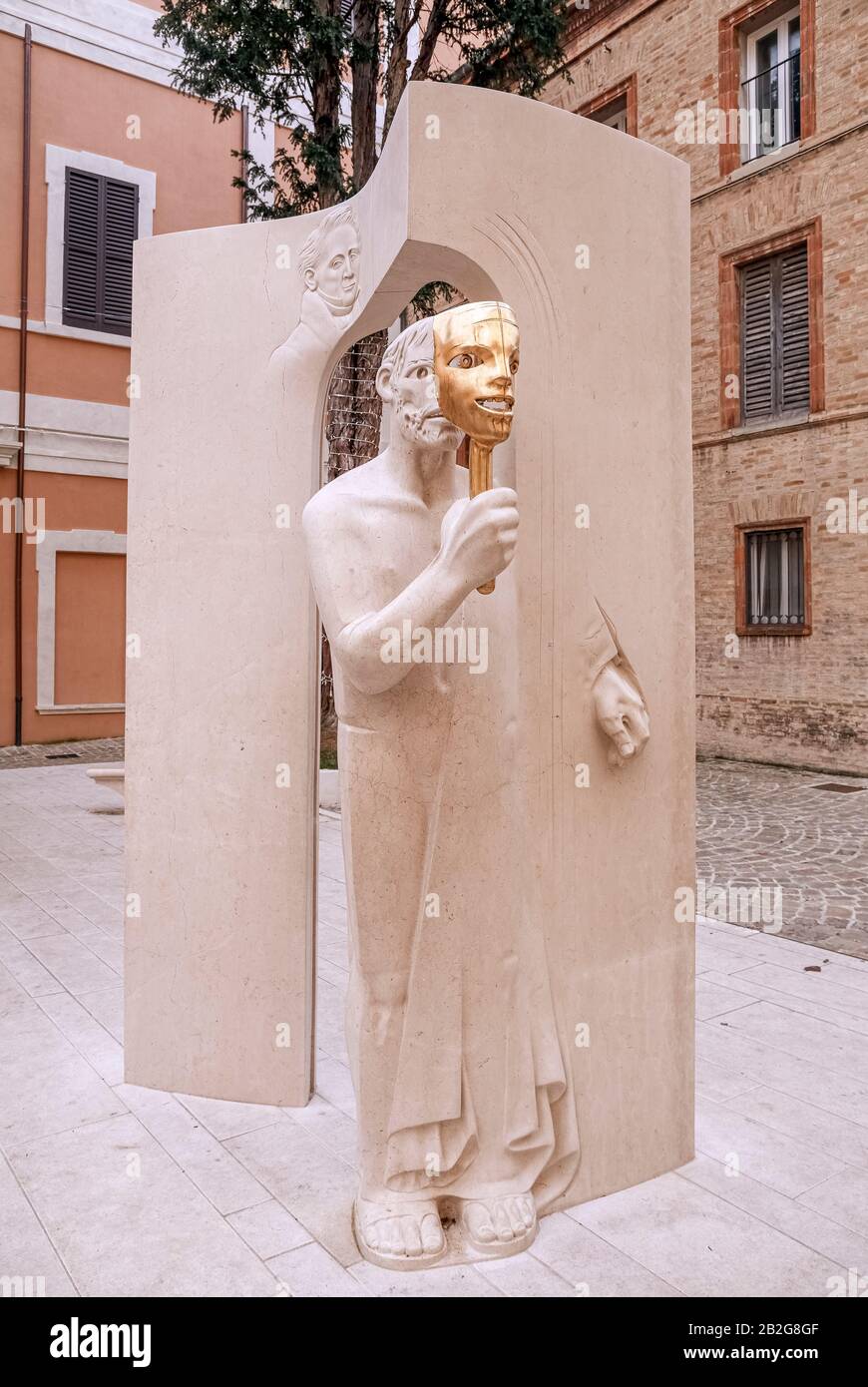 Italy Marche Pesaro Piazza Mosca - exterior of Palazzo Mosca ...