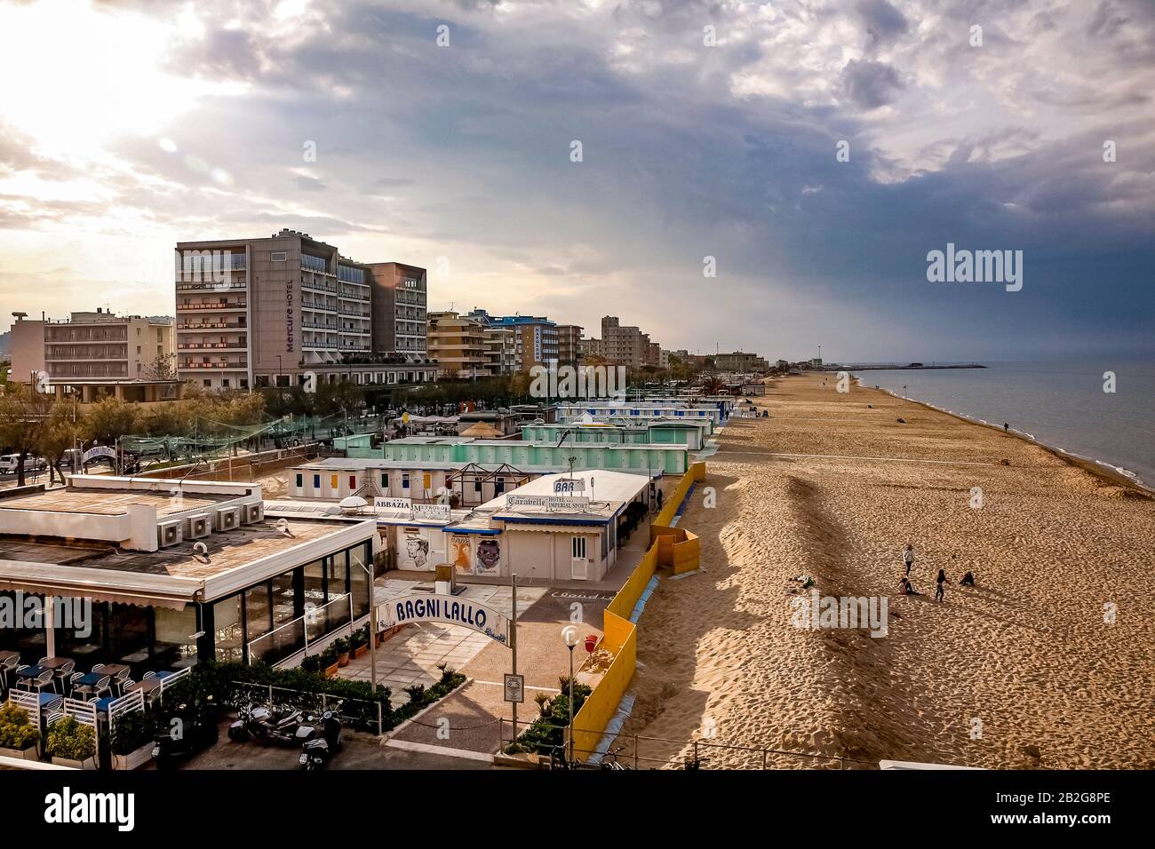Italy Marche Pesaro, the coast and the Beach Stock Photo - Alamy