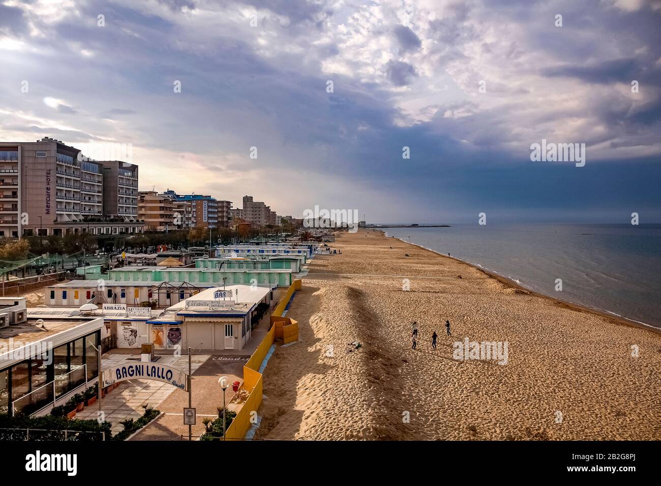 Italy Marche Pesaro, the coast and the Beach Stock Photo - Alamy