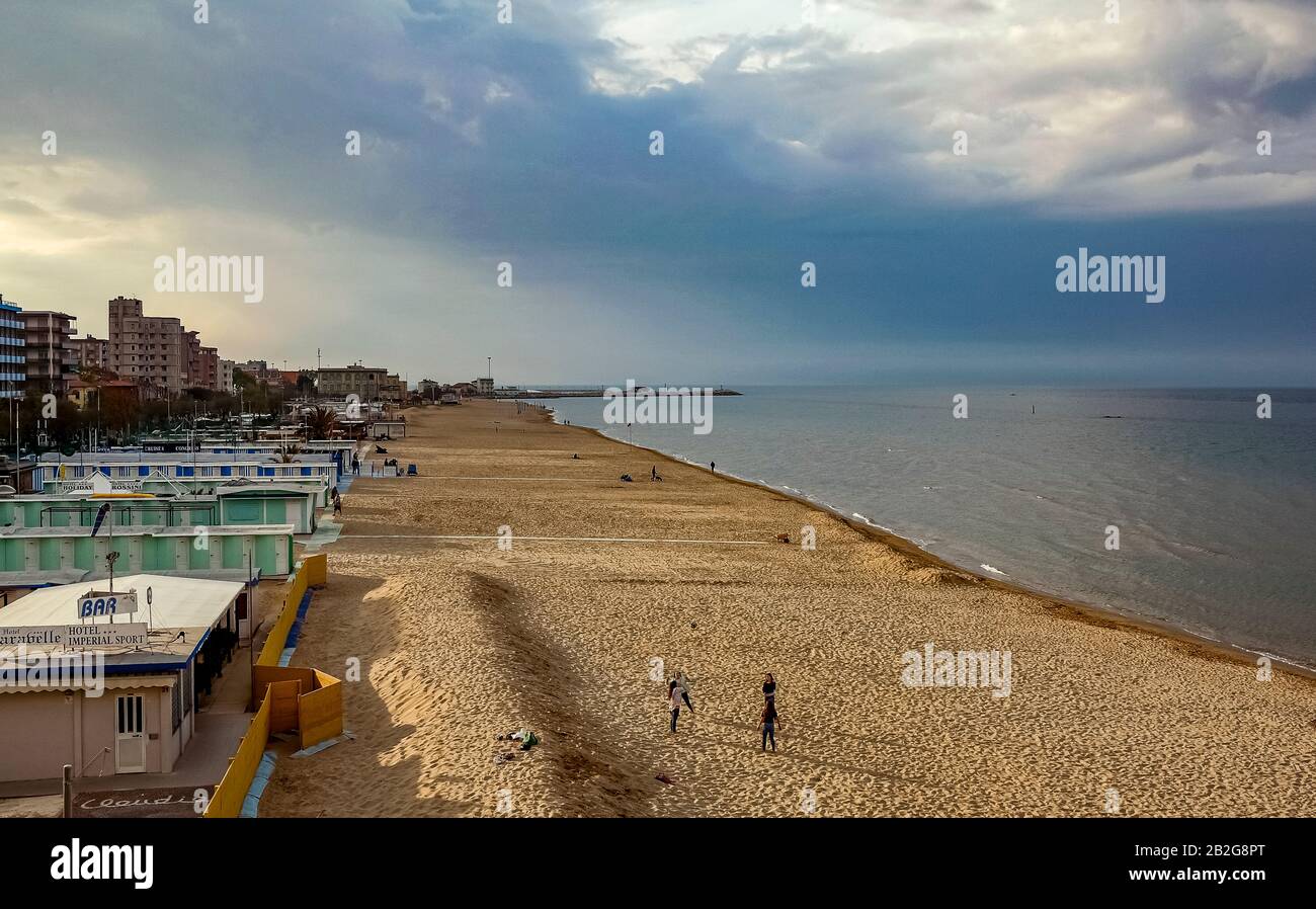Italy Marche Pesaro, the coast and the Beach Stock Photo - Alamy