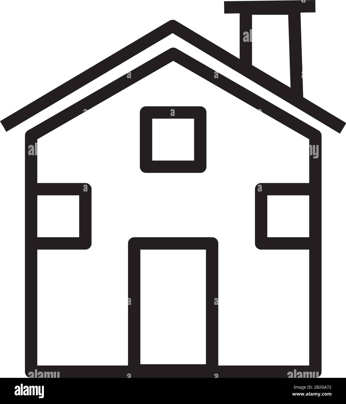 house front facade line style icon Stock Vector Image & Art - Alamy