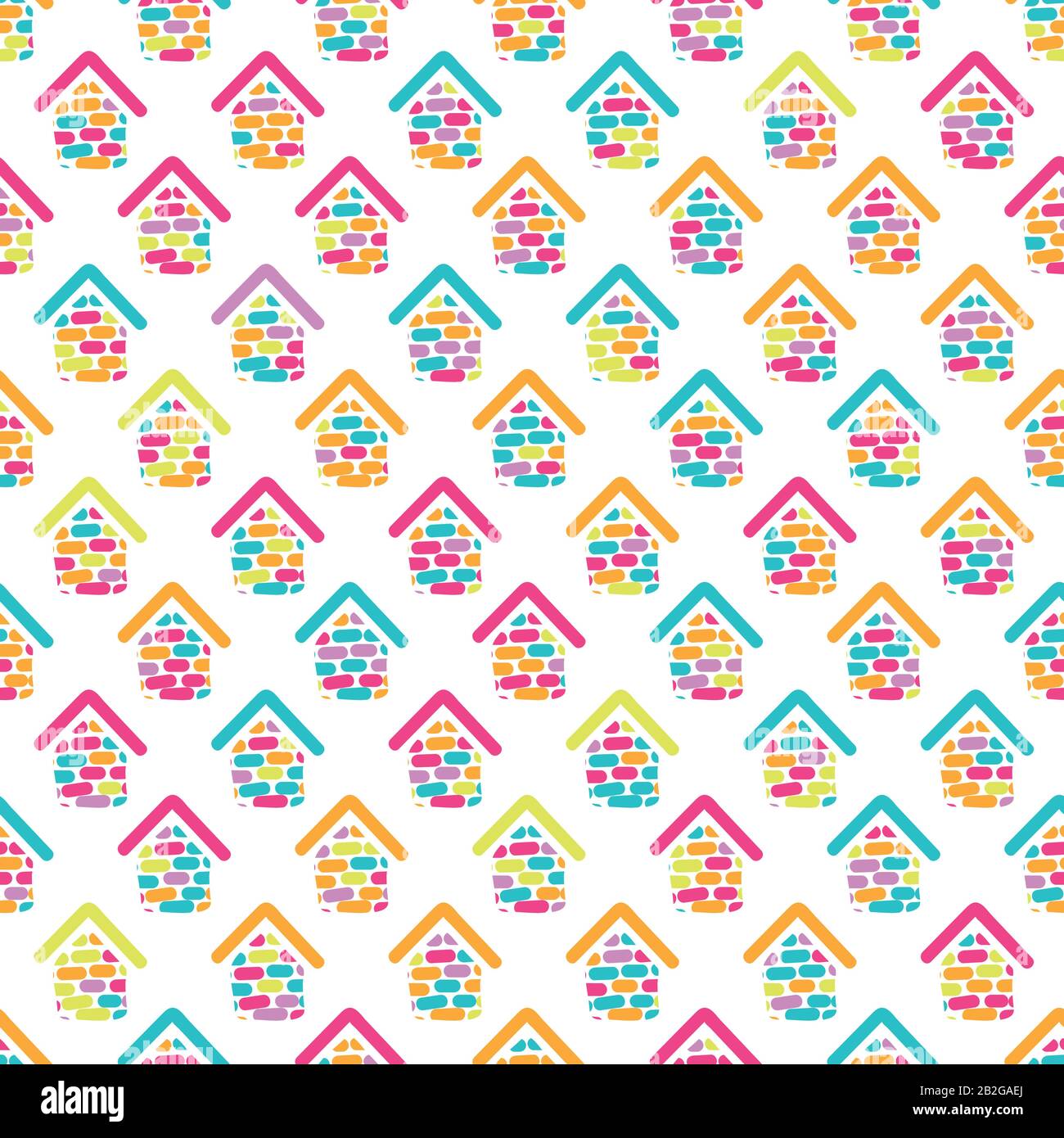 Multi colored brick Stock Vector Images - Alamy