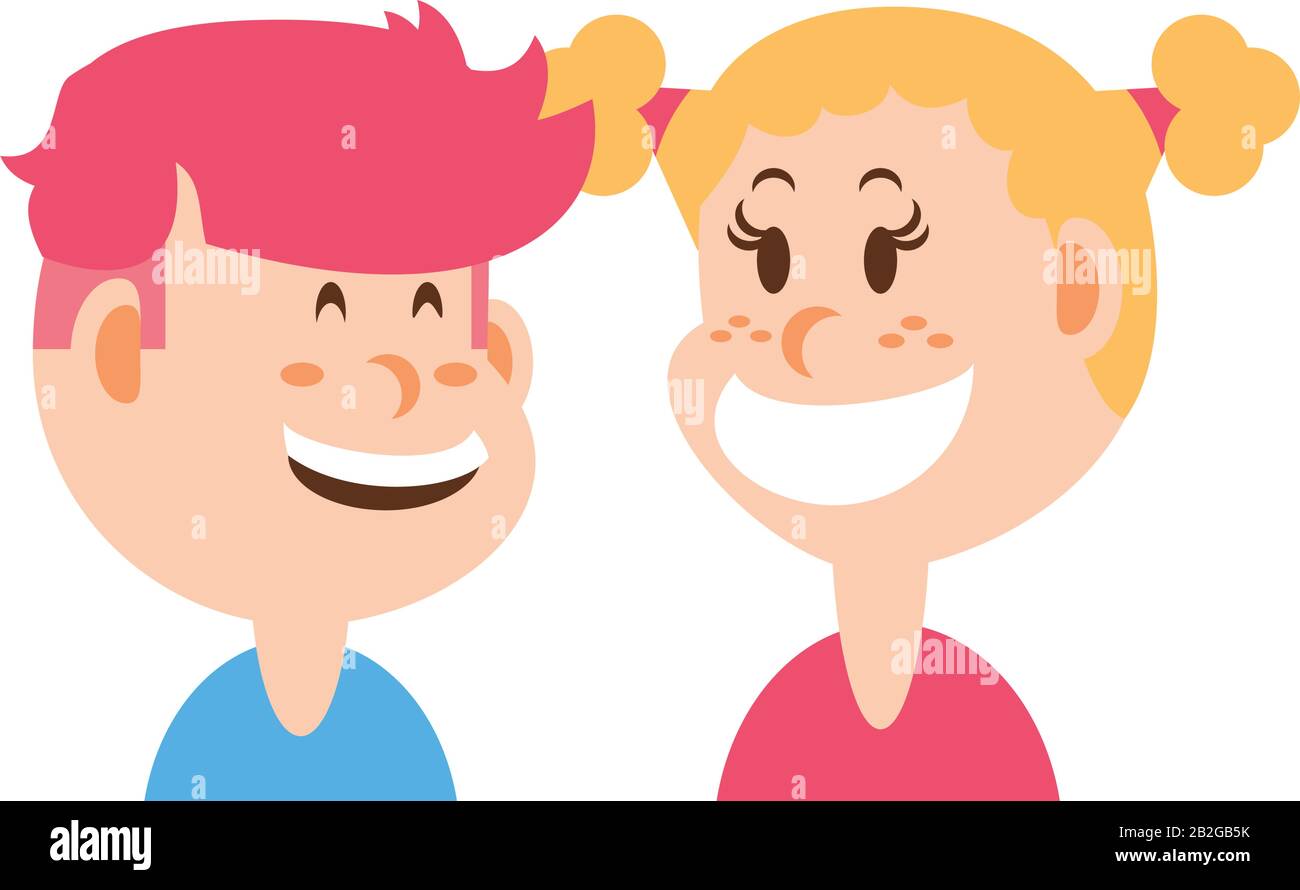 children smiling on white background vector illustration design Stock ...