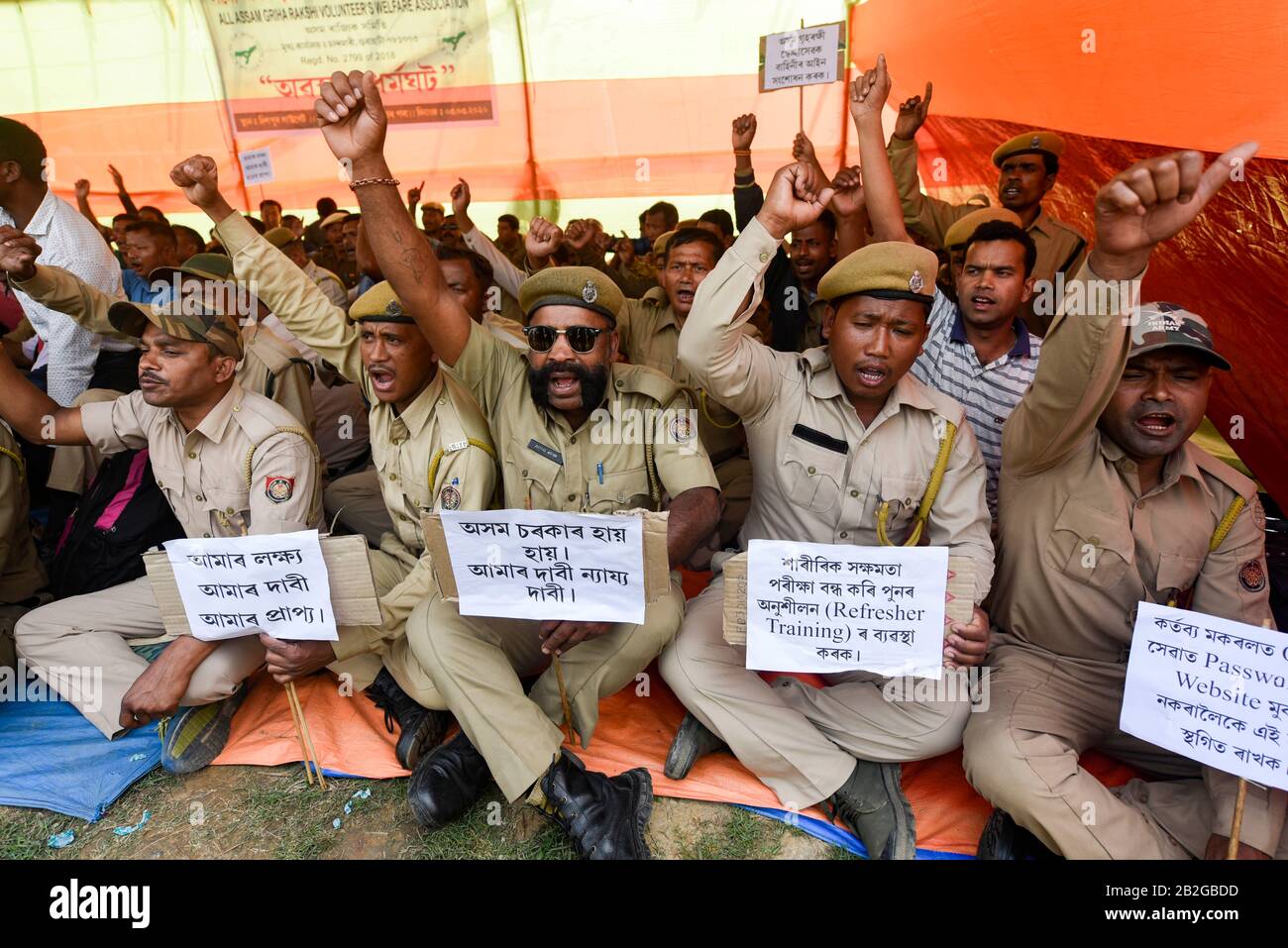 Guwahati, Assam, India. 3rd Mar, 2020. All Assam Trained Home Guard ...
