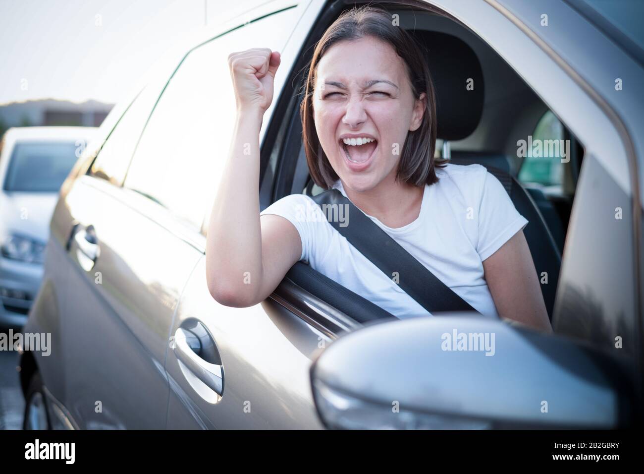 Anger woman car hi-res stock photography and images - Alamy