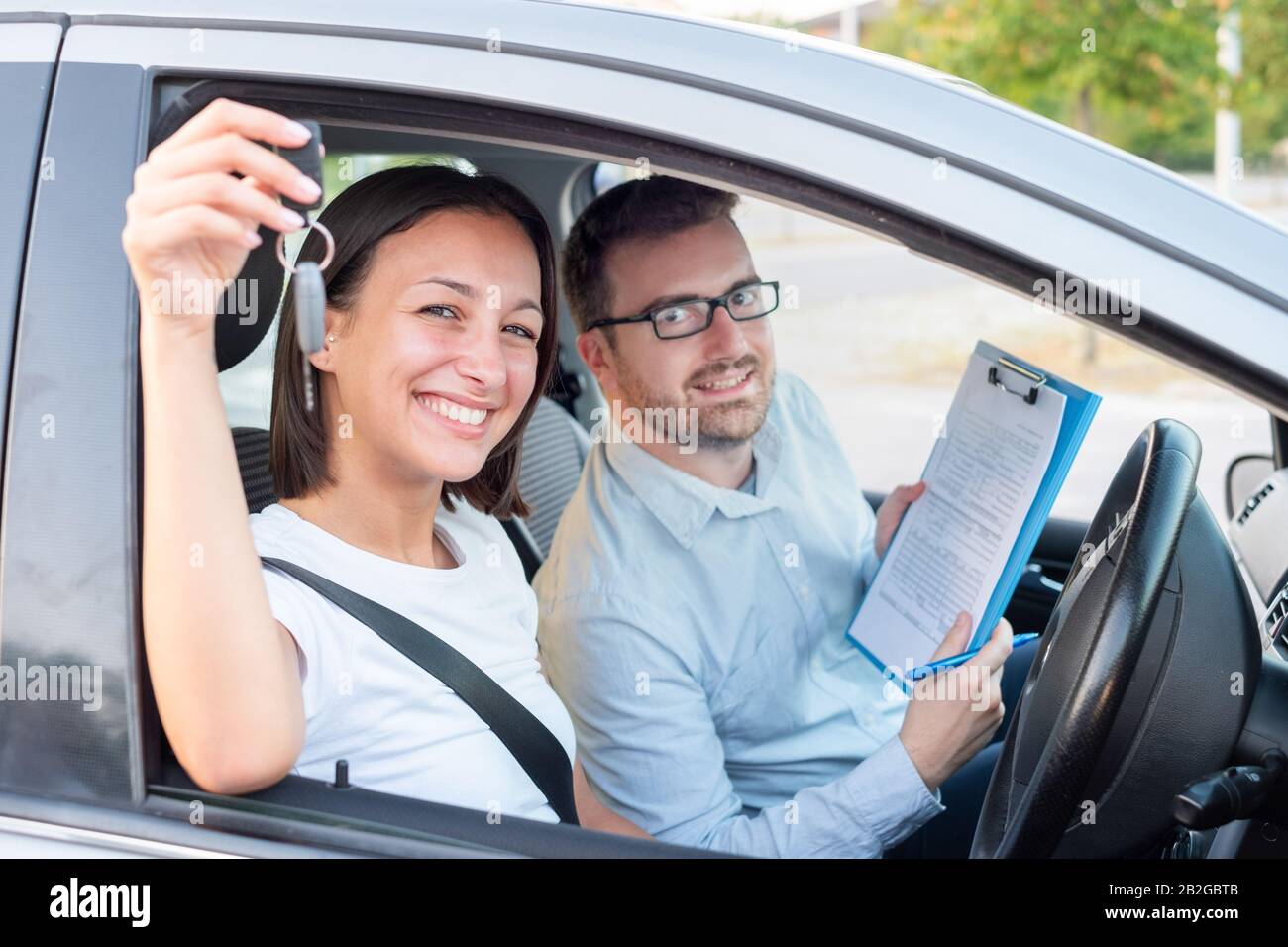 Female driving instructor hi-res stock photography and images - Alamy