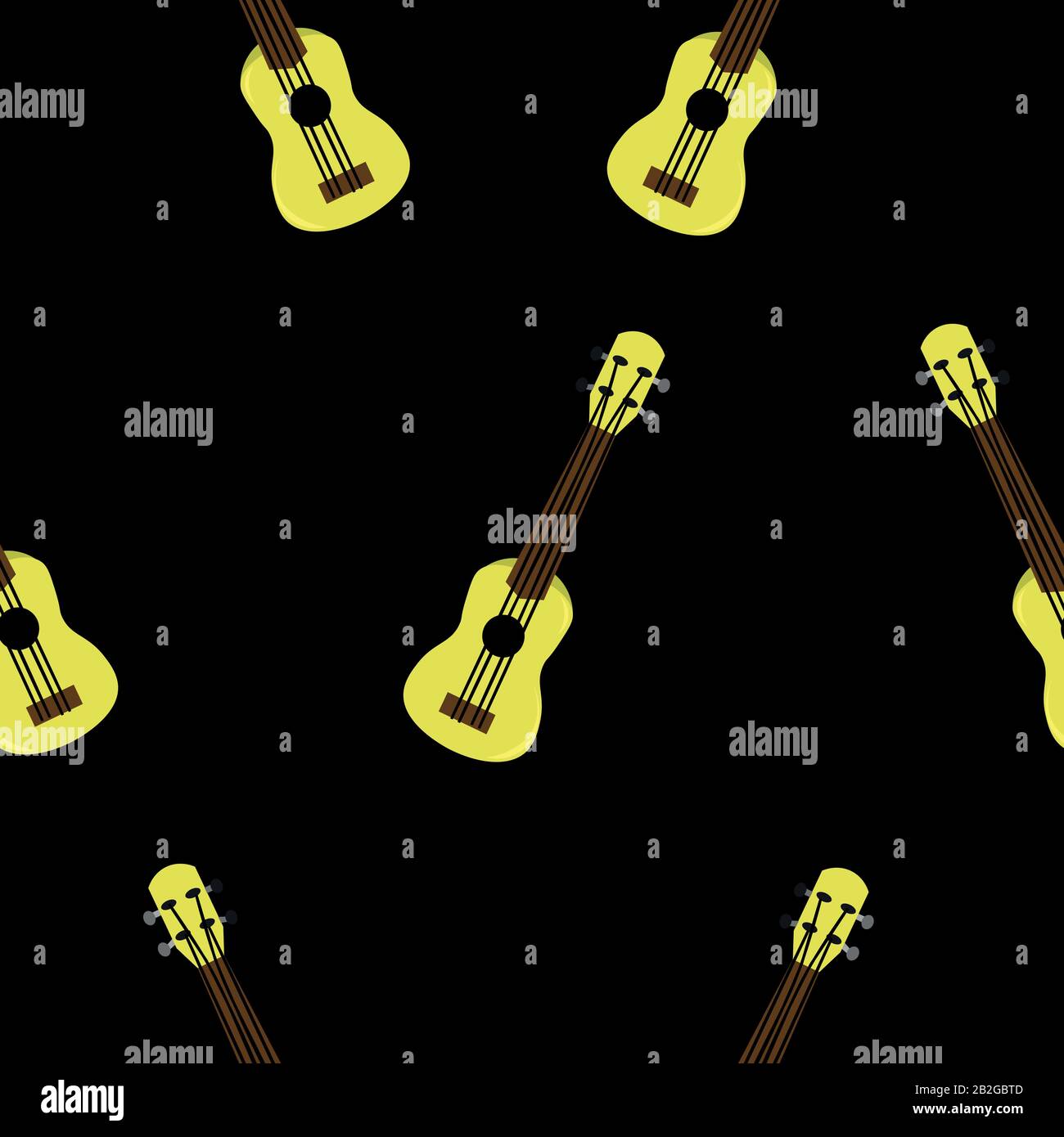 Guitar, ukulele pattern. Hobbies and music. Design for banners, posters ...