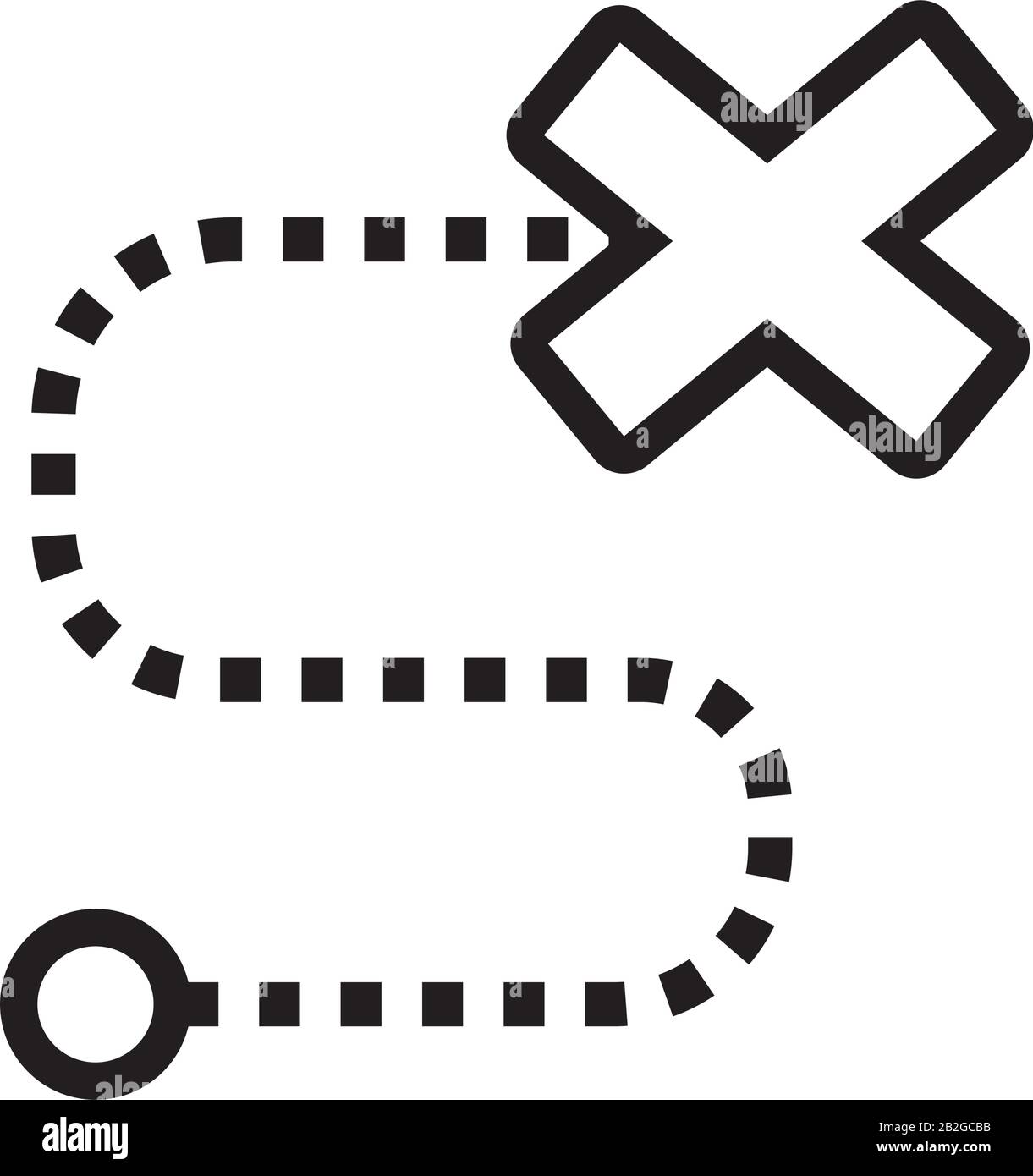 map route line style icon Stock Vector Image & Art - Alamy