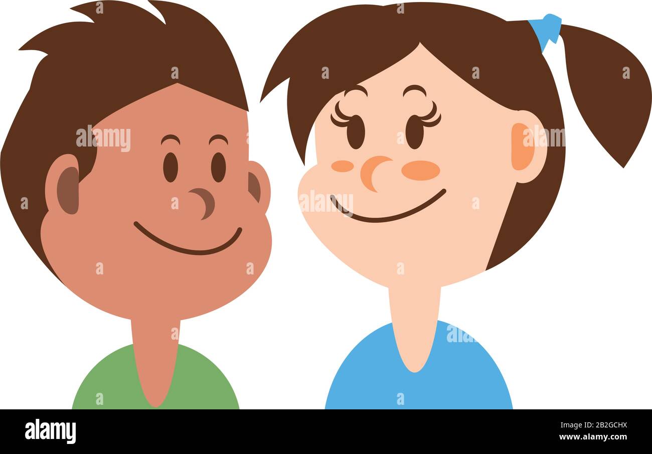 children smiling on white background vector illustration design Stock ...