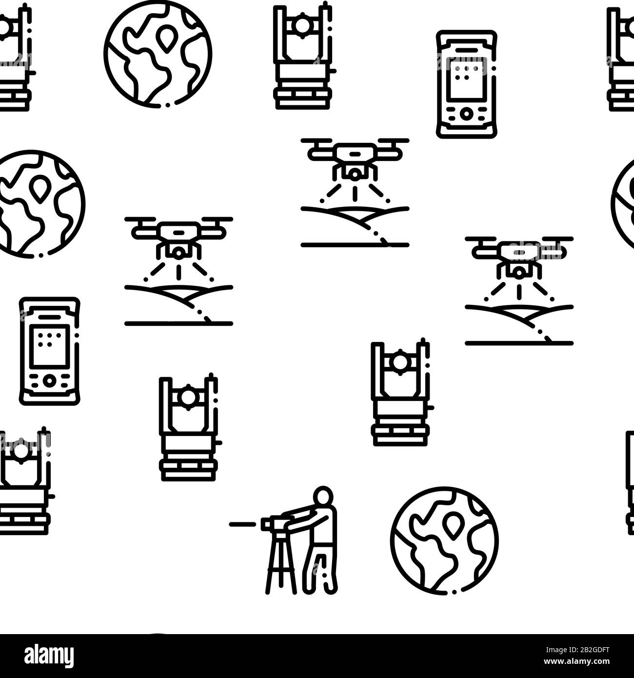 Topography Research Seamless Pattern Vector Stock Vector Image & Art ...