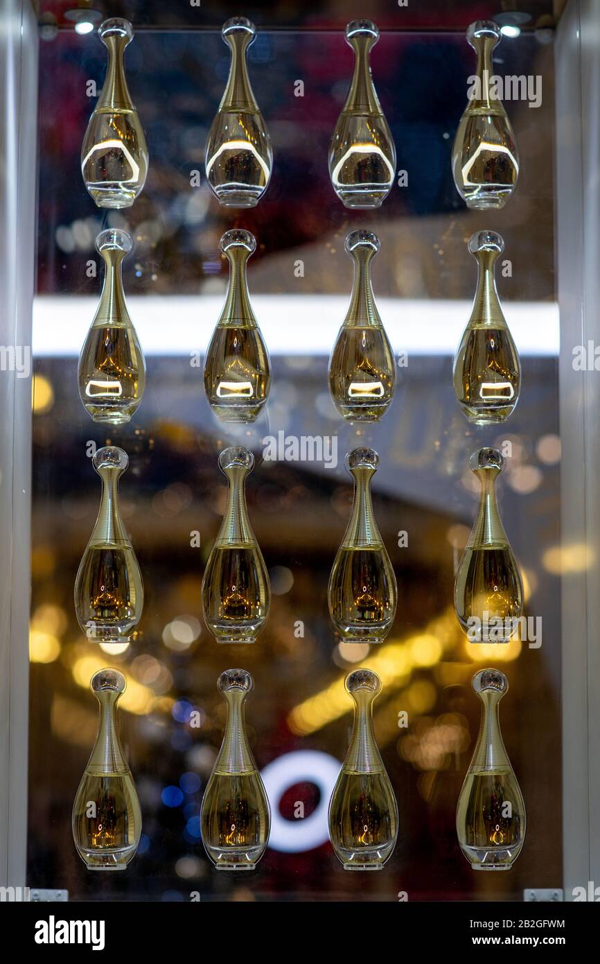 perfume in the window of an expensive perfume store Stock Photo - Alamy