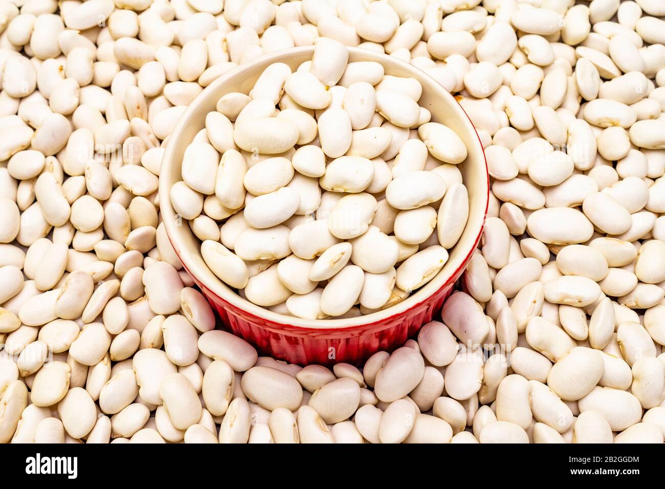 Dry lima beans stone background, in ceramic bowl, top view, wallpaper ...