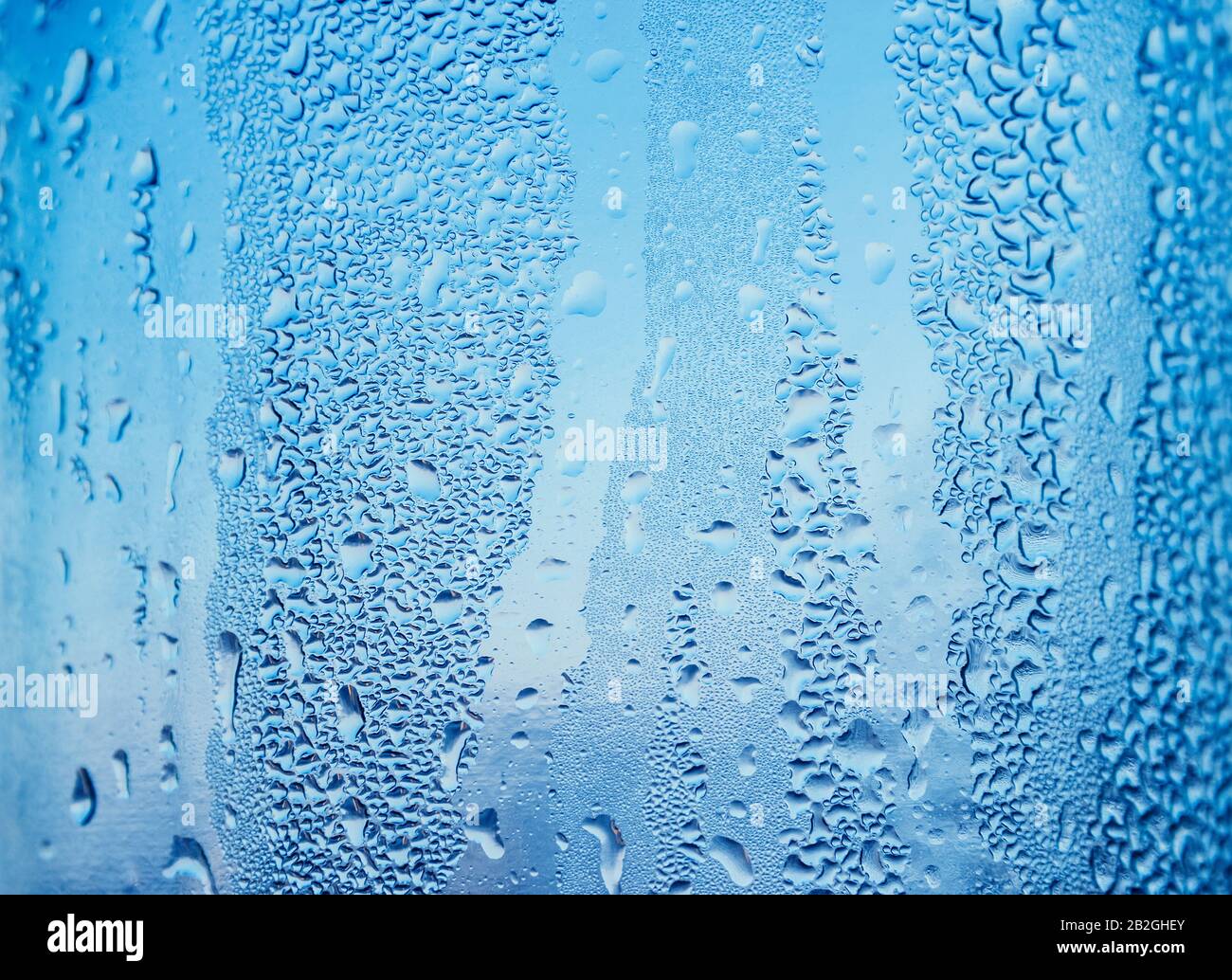 Plastic bottle blue condensation close up bottle hi-res stock ...