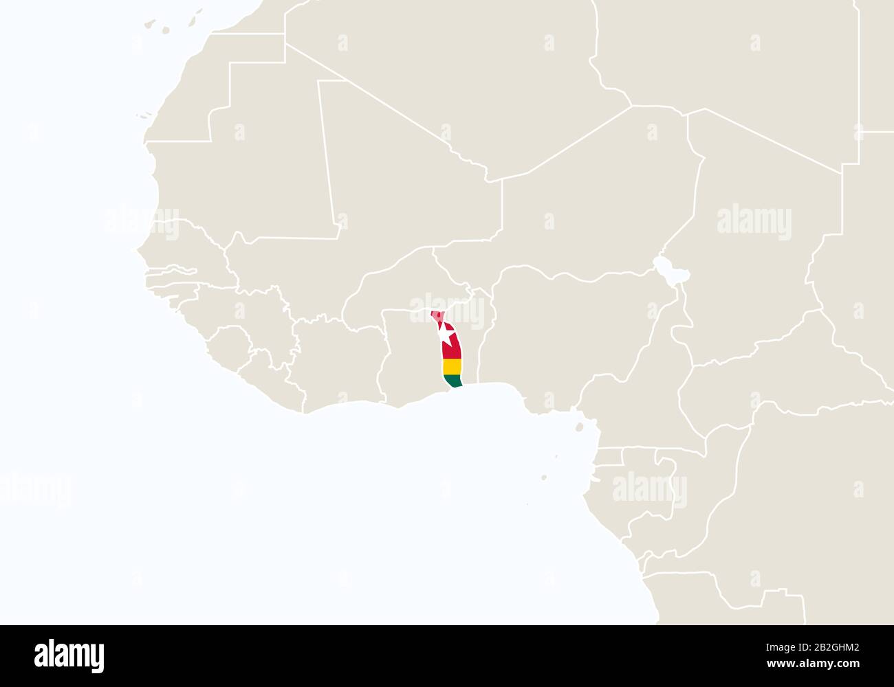 Togo map hi-res stock photography and images - Alamy