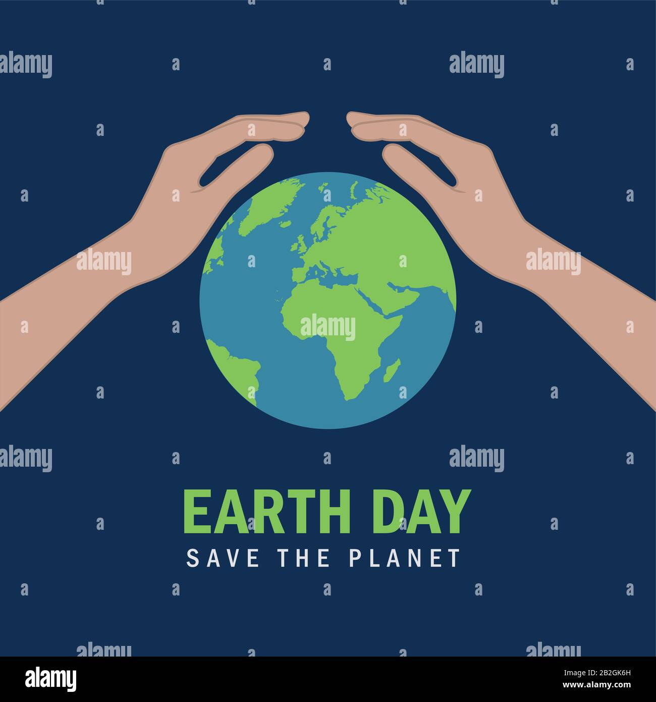 Illustration save earth globe hands hi-res stock photography and images ...