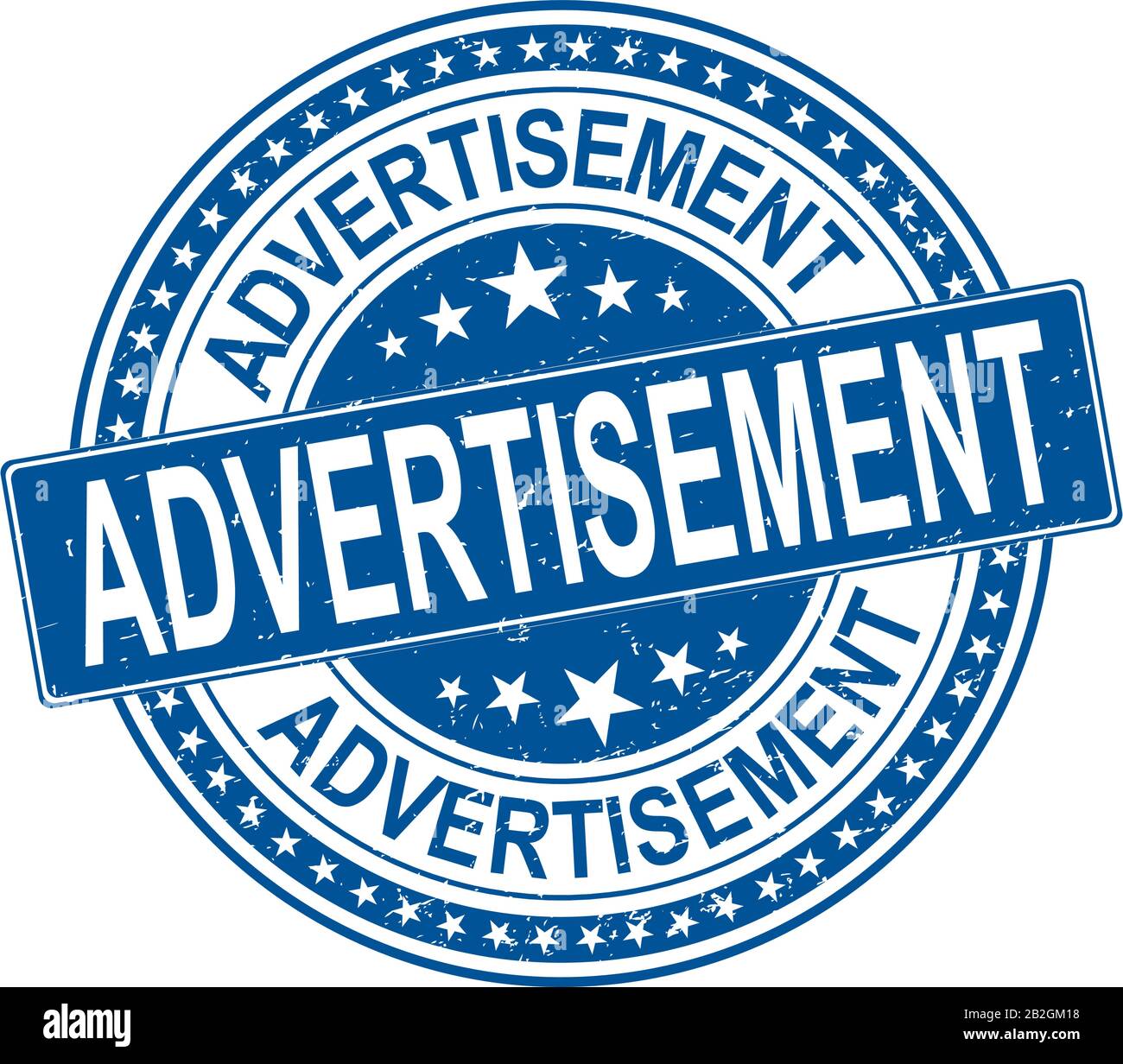 Abstract grunge rubber stamp with the word advertisement written inside ...