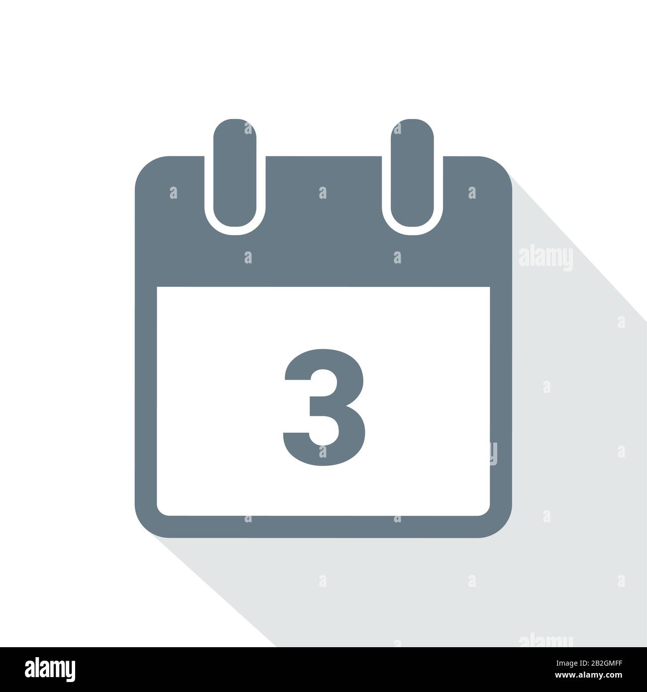 simple calendar icon 3 on white background vector illustration EPS10 ...