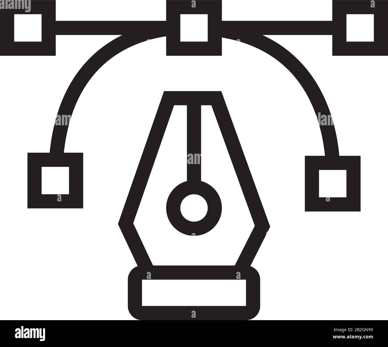 pen pointer designer line style icon Stock Vector Image & Art - Alamy