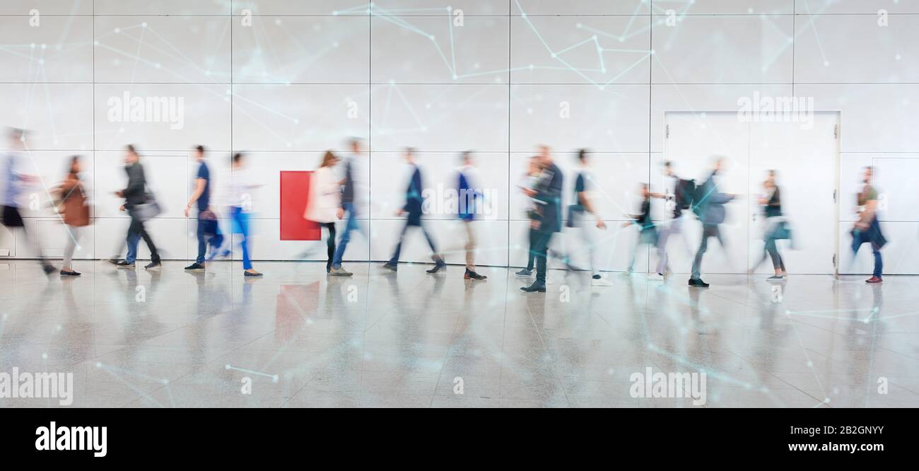 Digital networking of many anonymous business people as a concept Stock ...