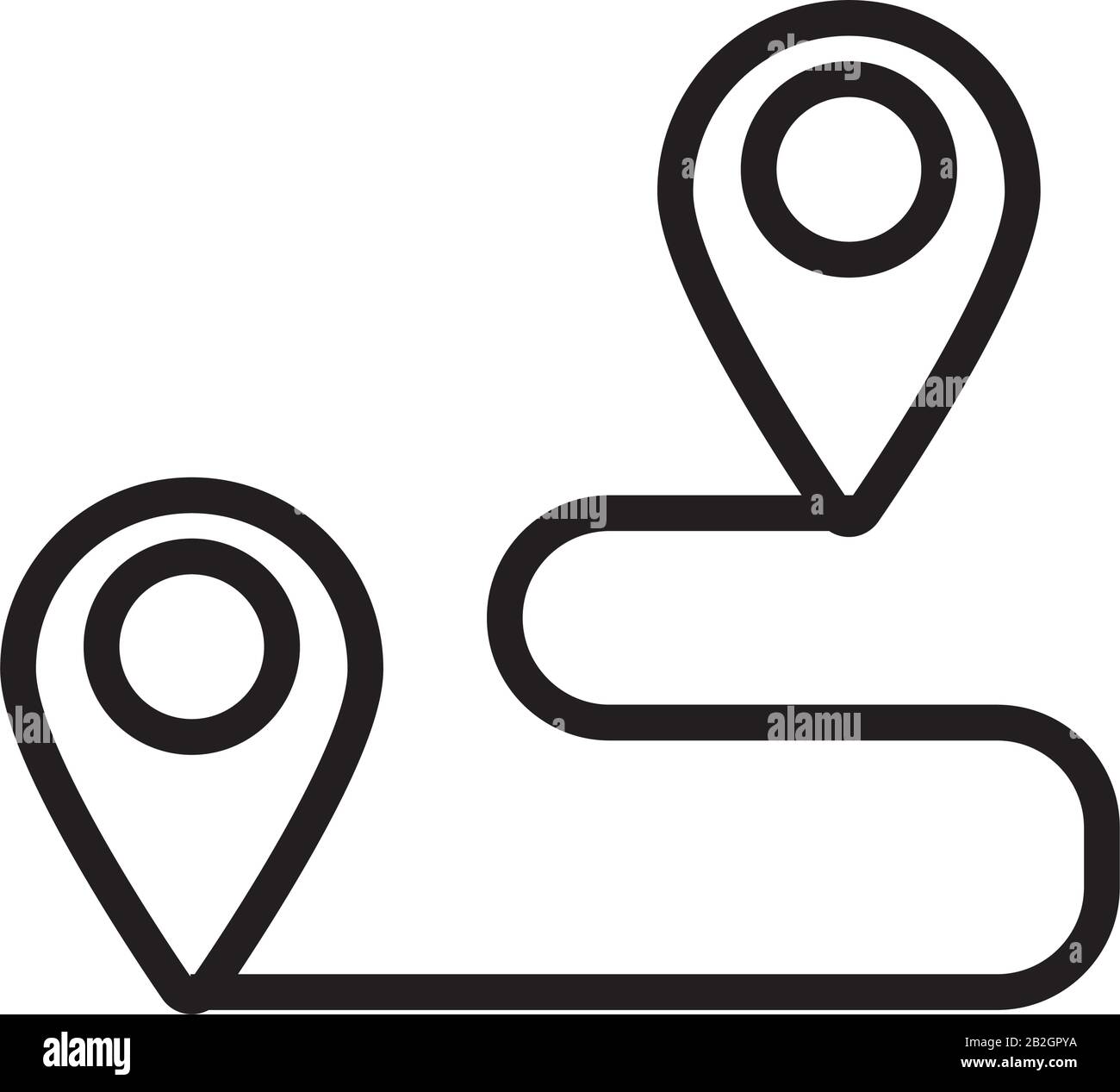 Map pins and object Black and White Stock Photos & Images - Alamy