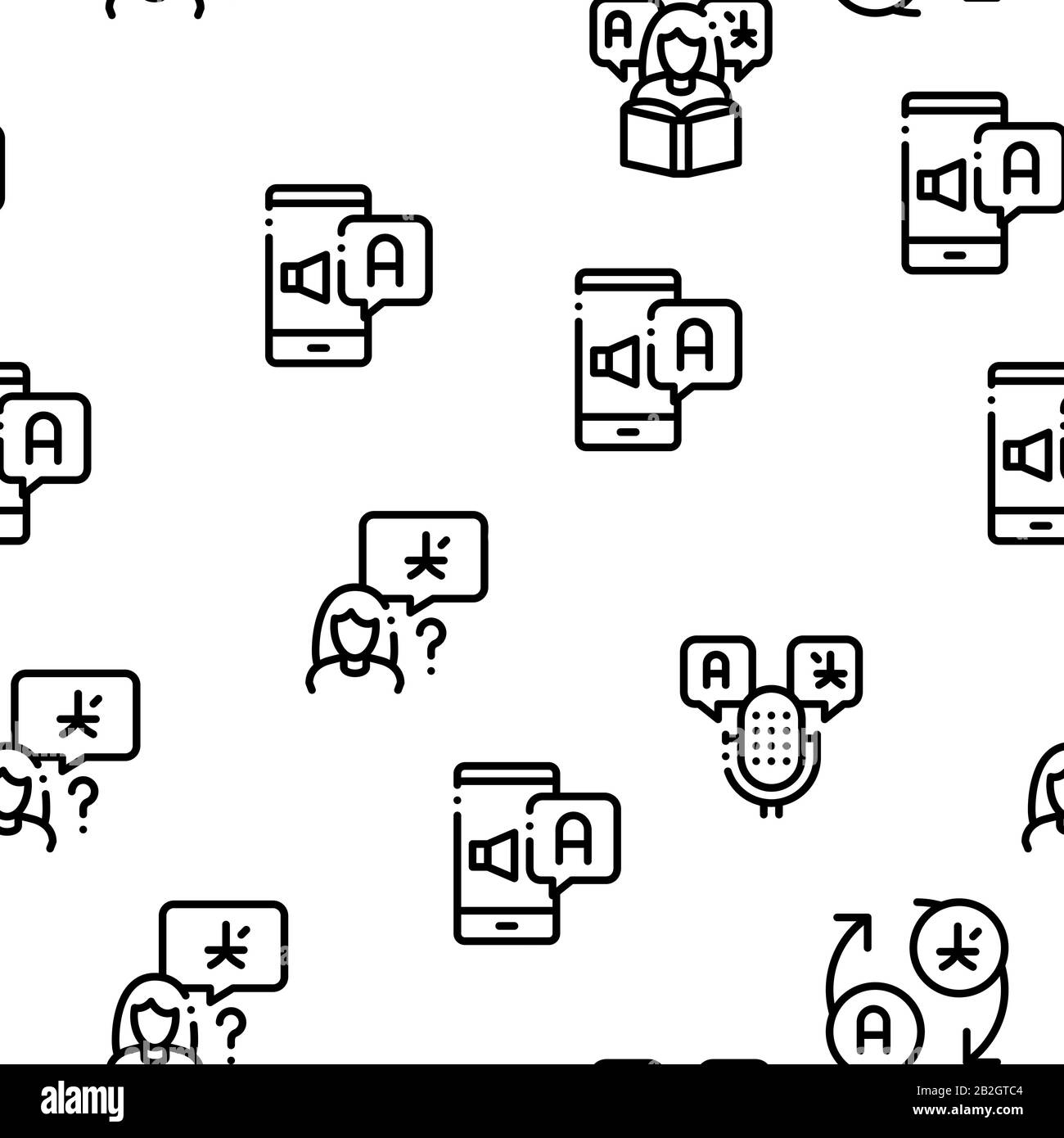 Interpreter outline hi-res stock photography and images - Alamy