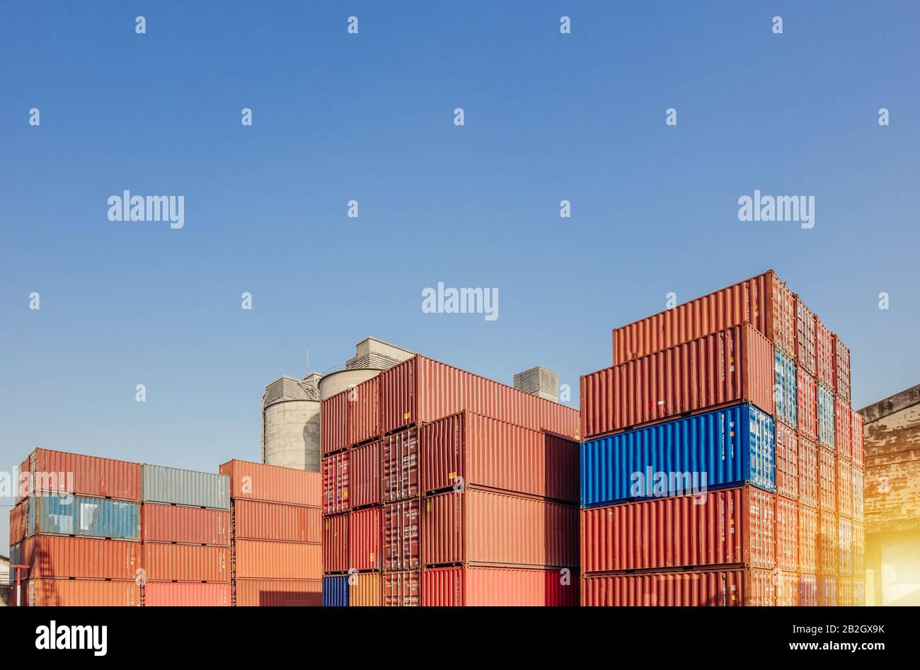 Containers box from Cargo freight ship for import export,logistic ...