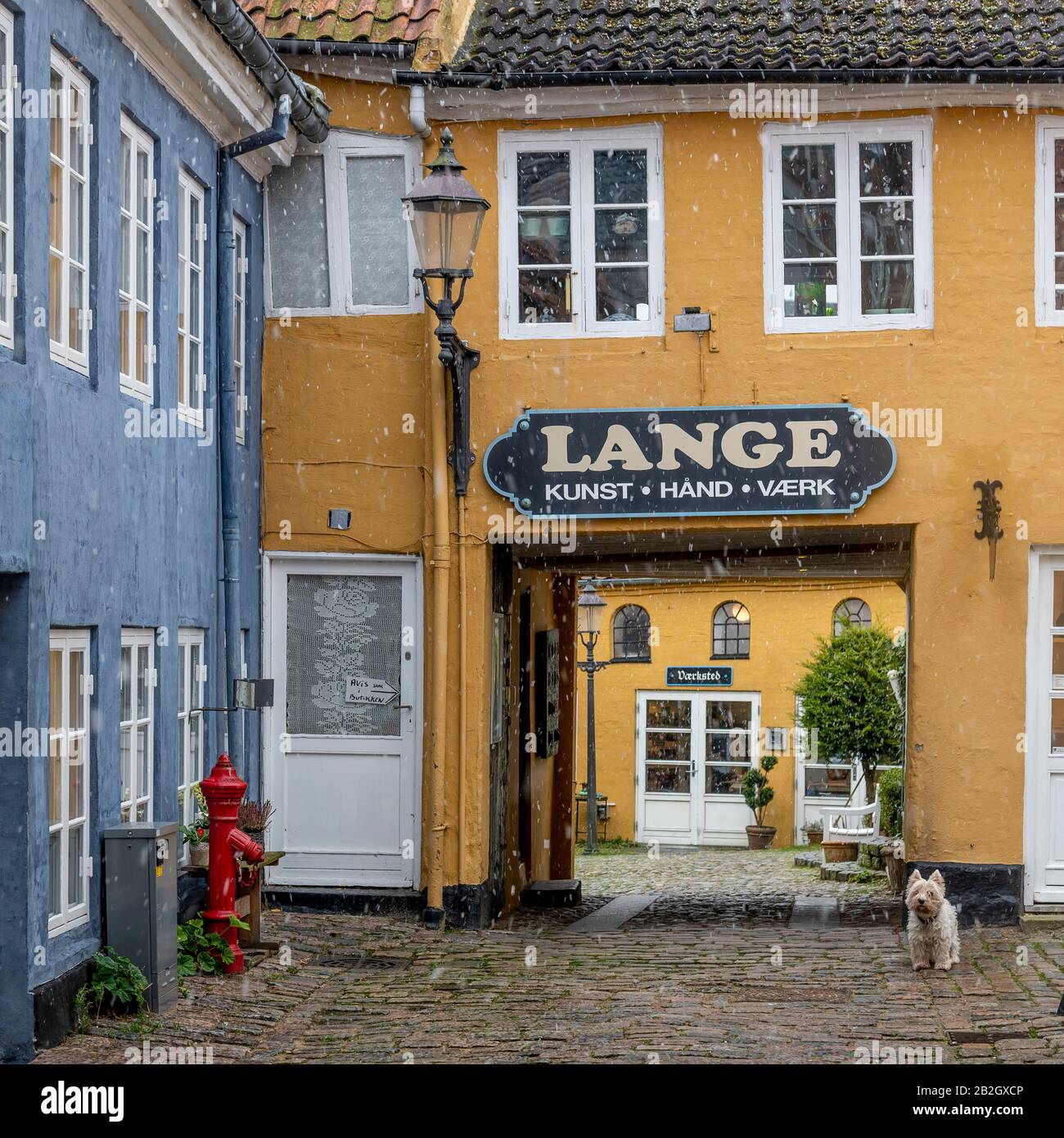 Narrow street in aalborg denmark hi-res stock photography and images ...