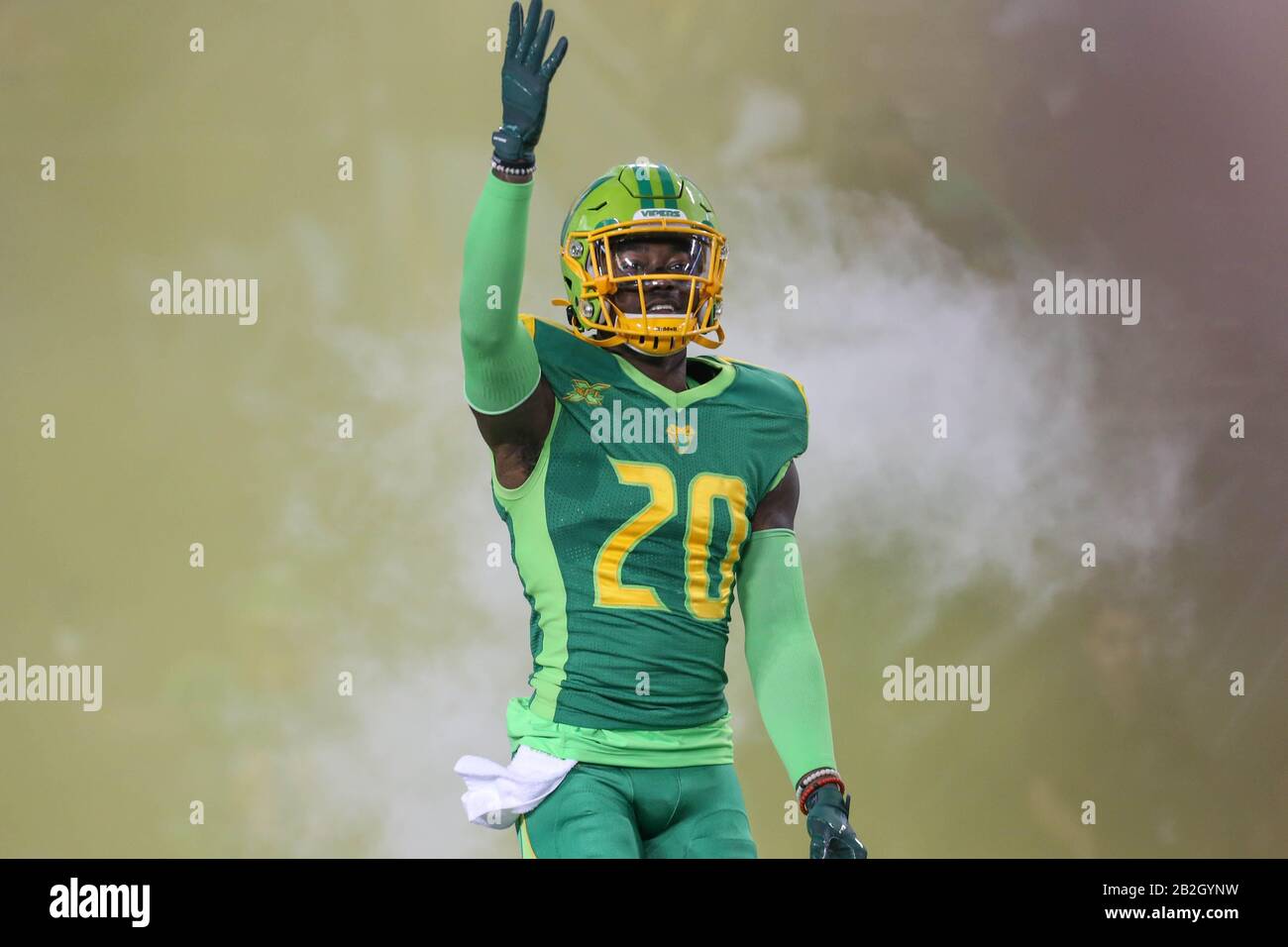 Tampa Bay Vipers cornerback Tarvarus McFadden (20) during an XFL ...