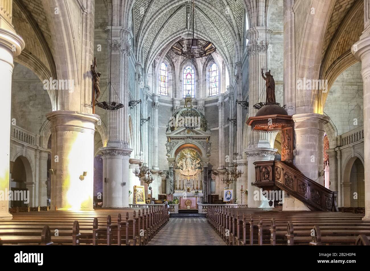 Church Notre-Dame de Bon Port Stock Photo - Alamy
