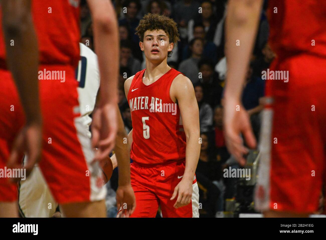 Mater Dei Monarchs guard Devin Askew (5) during a CIF-Southern Section ...