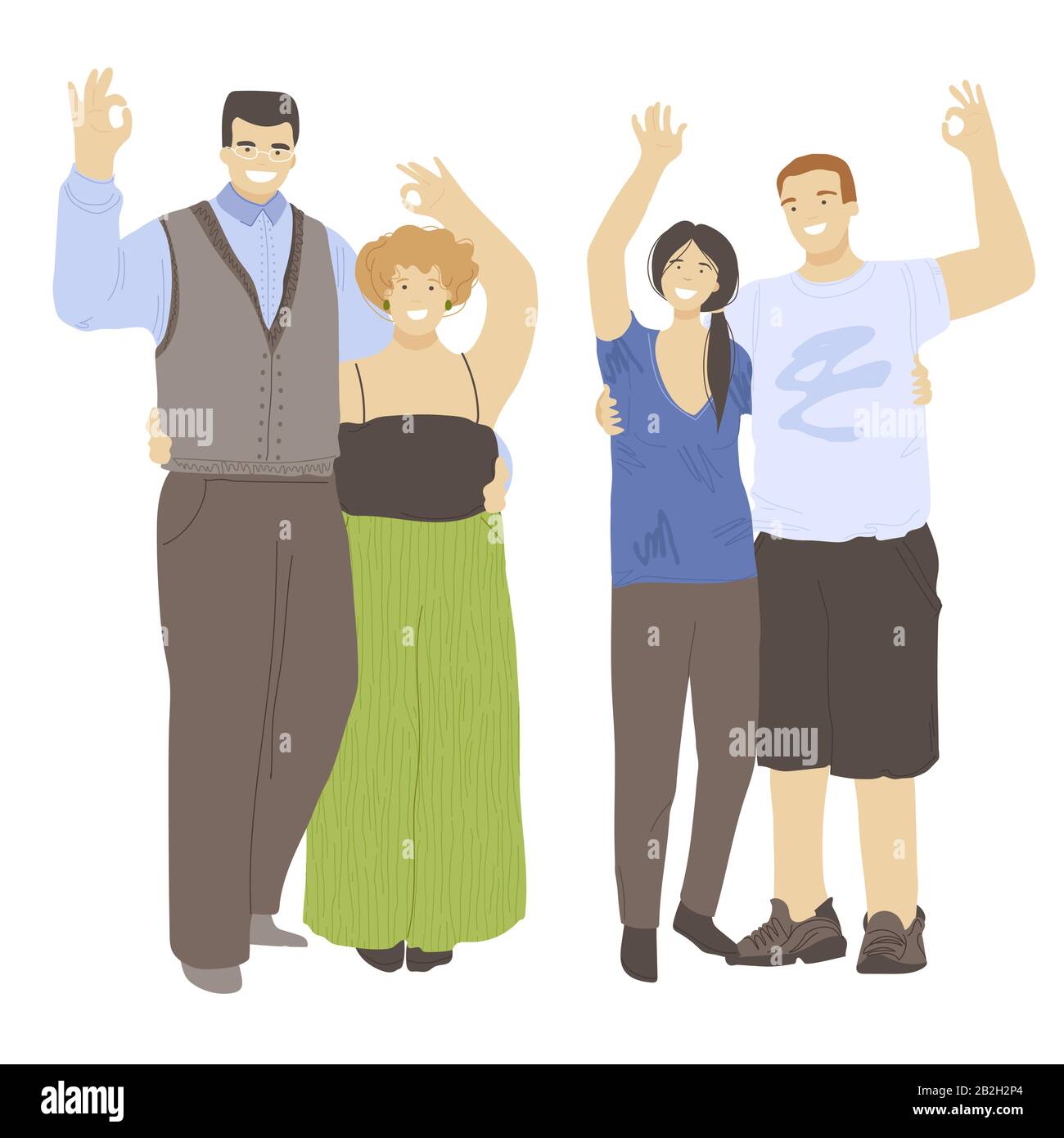Cartoon Waving Woman High Resolution Stock Photography and Images - Alamy