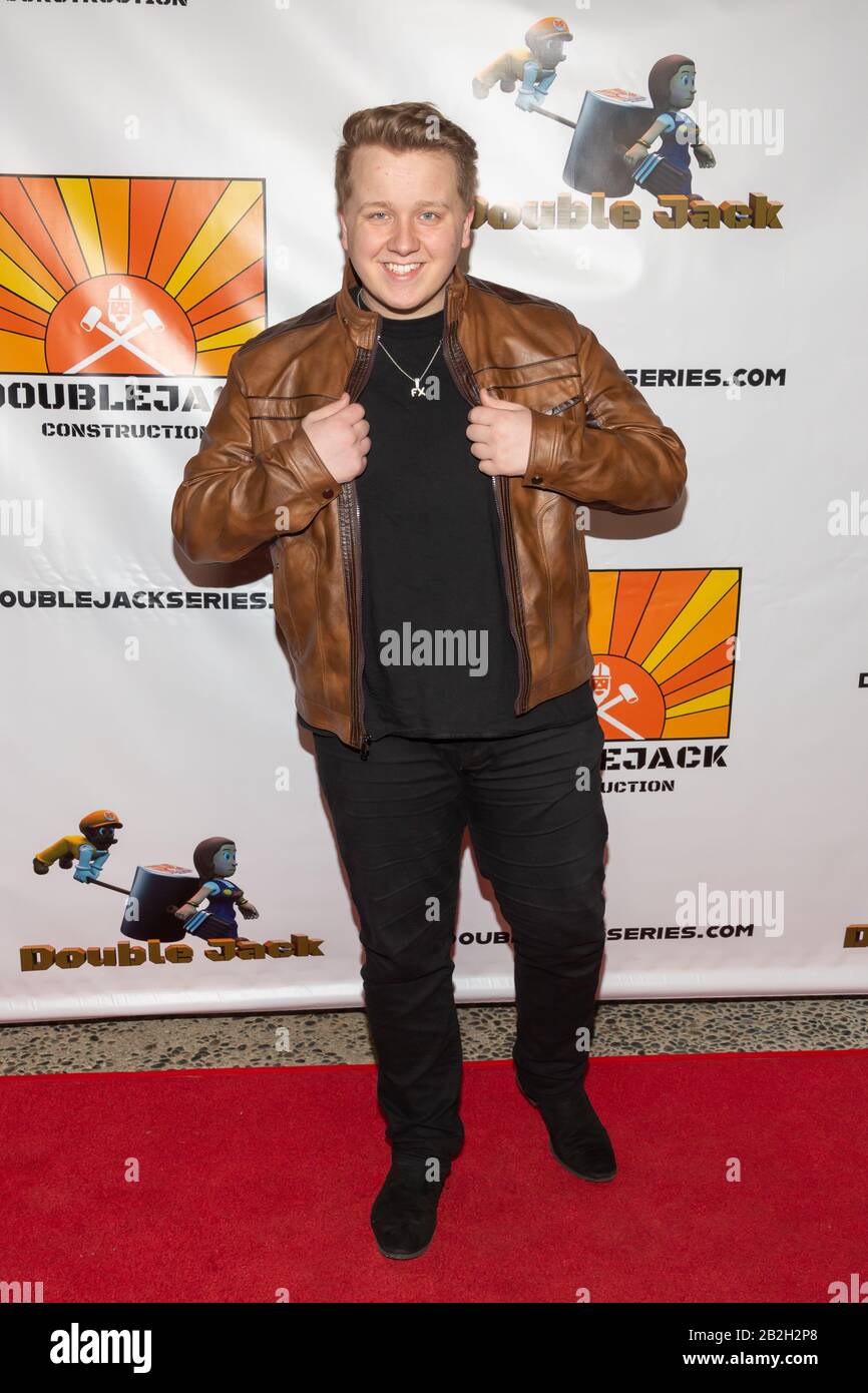 Los Angeles, USA. March 2, 2020. Cameron Mcleod attends the red carpet ...