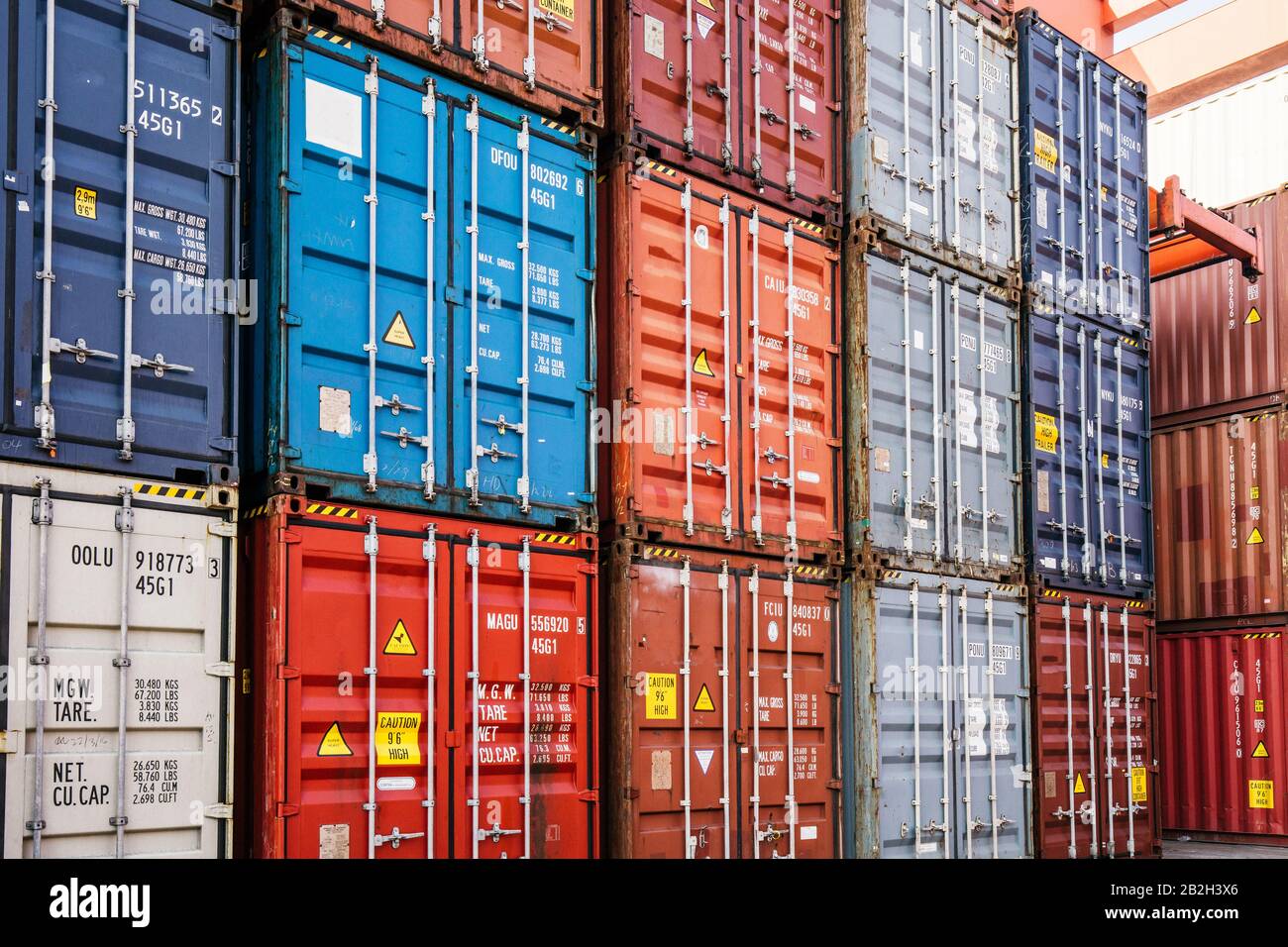 Containers box from Cargo freight ship for import export,logistic ...